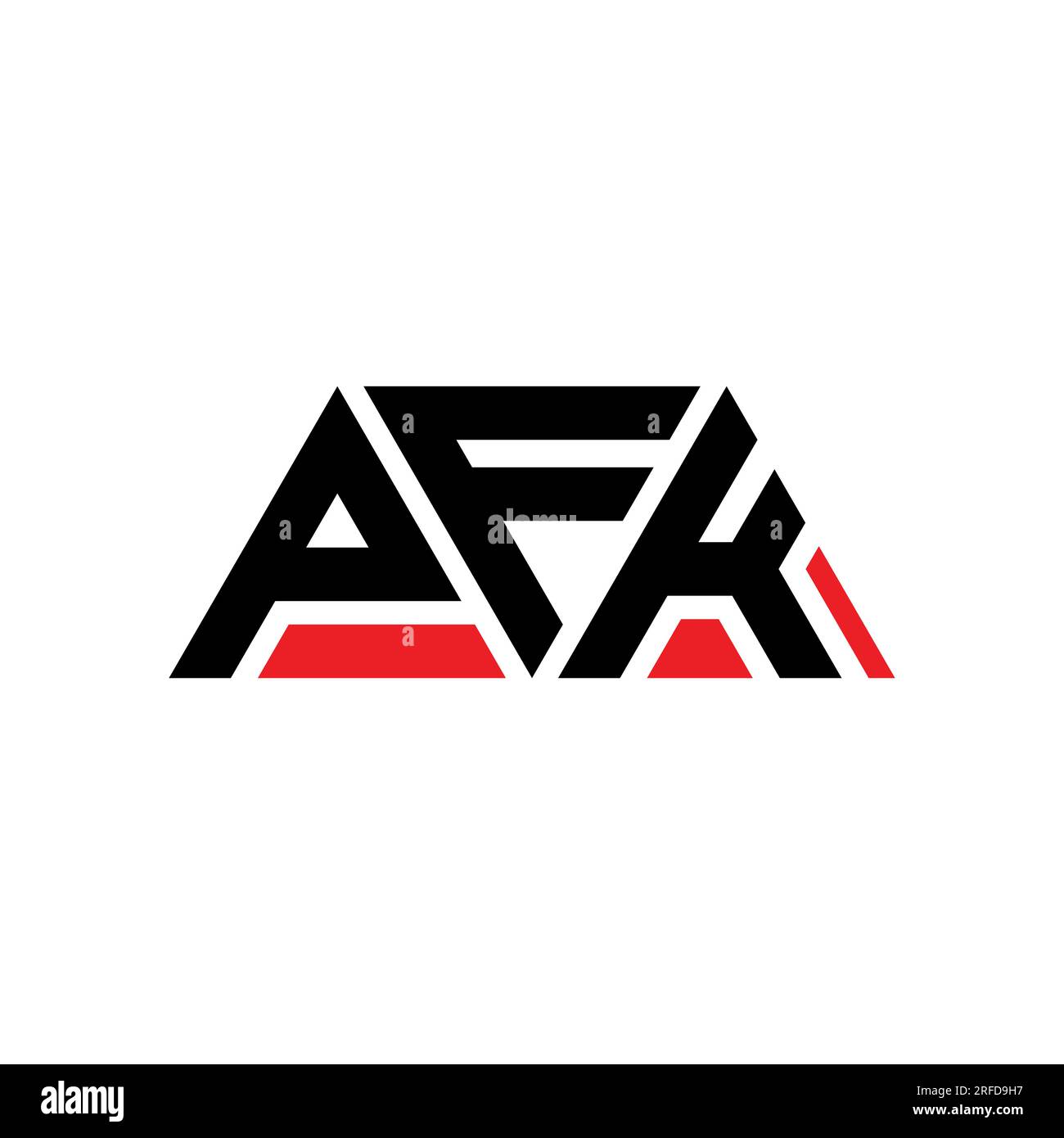 PFK triangle letter logo design with triangle shape. PFK triangle logo ...