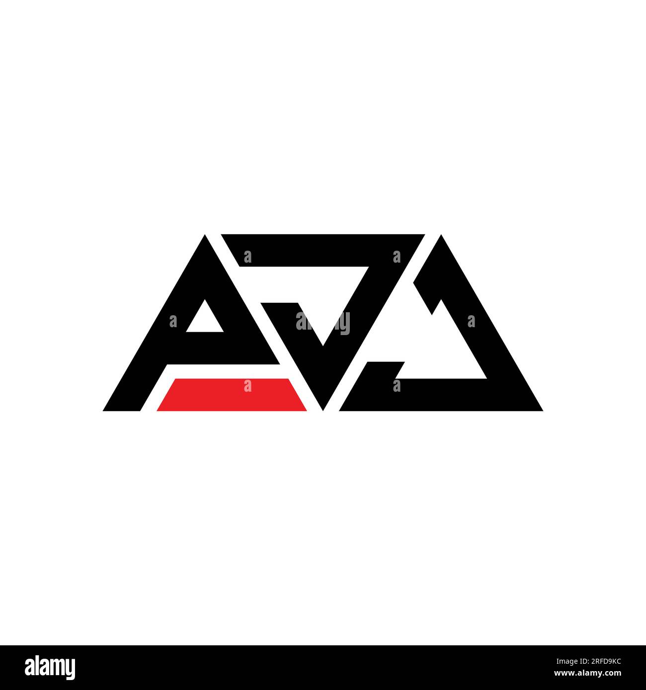 PJJ triangle letter logo design with triangle shape. PJJ triangle logo ...