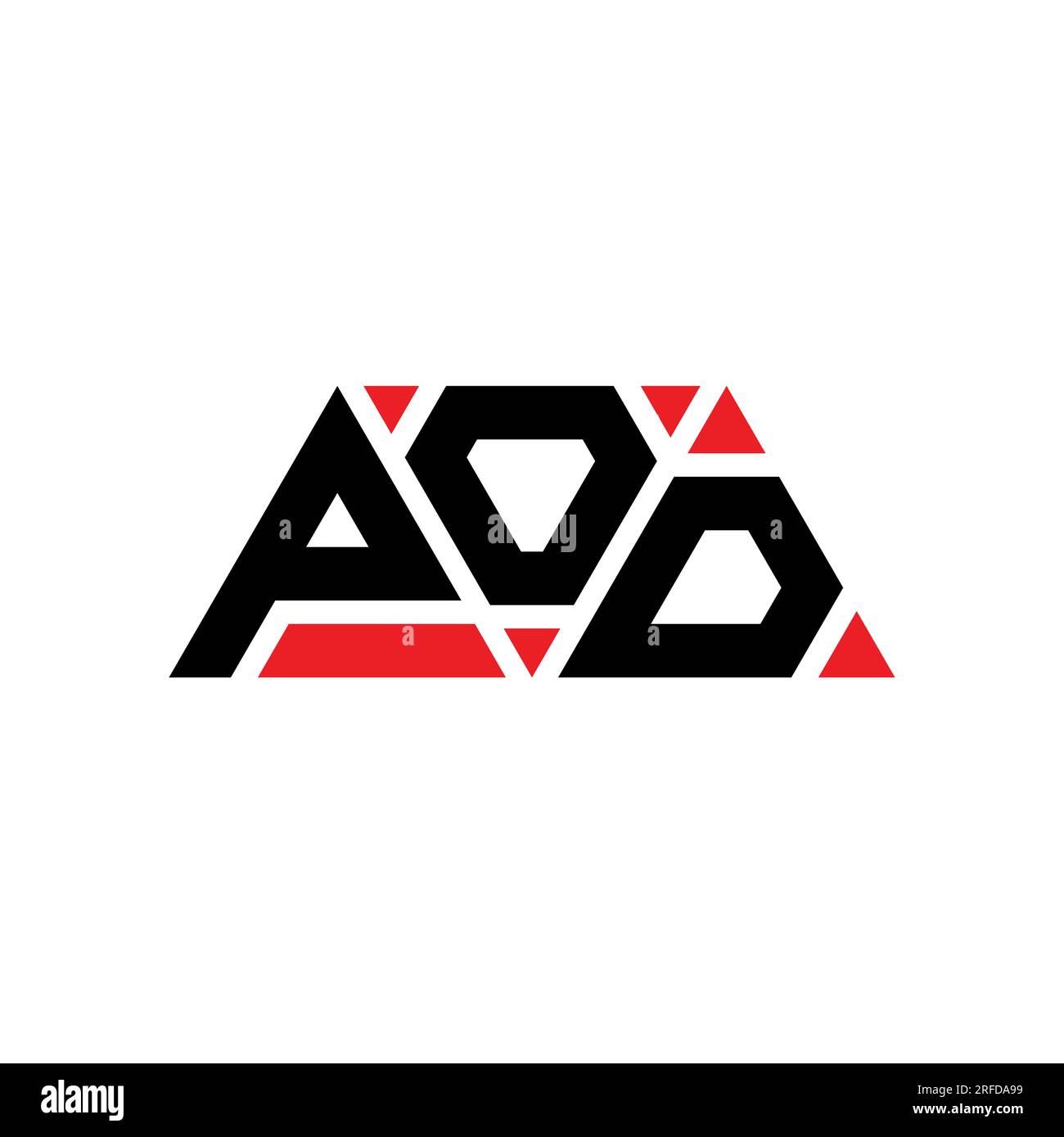 POD triangle letter logo design with triangle shape. POD triangle logo ...