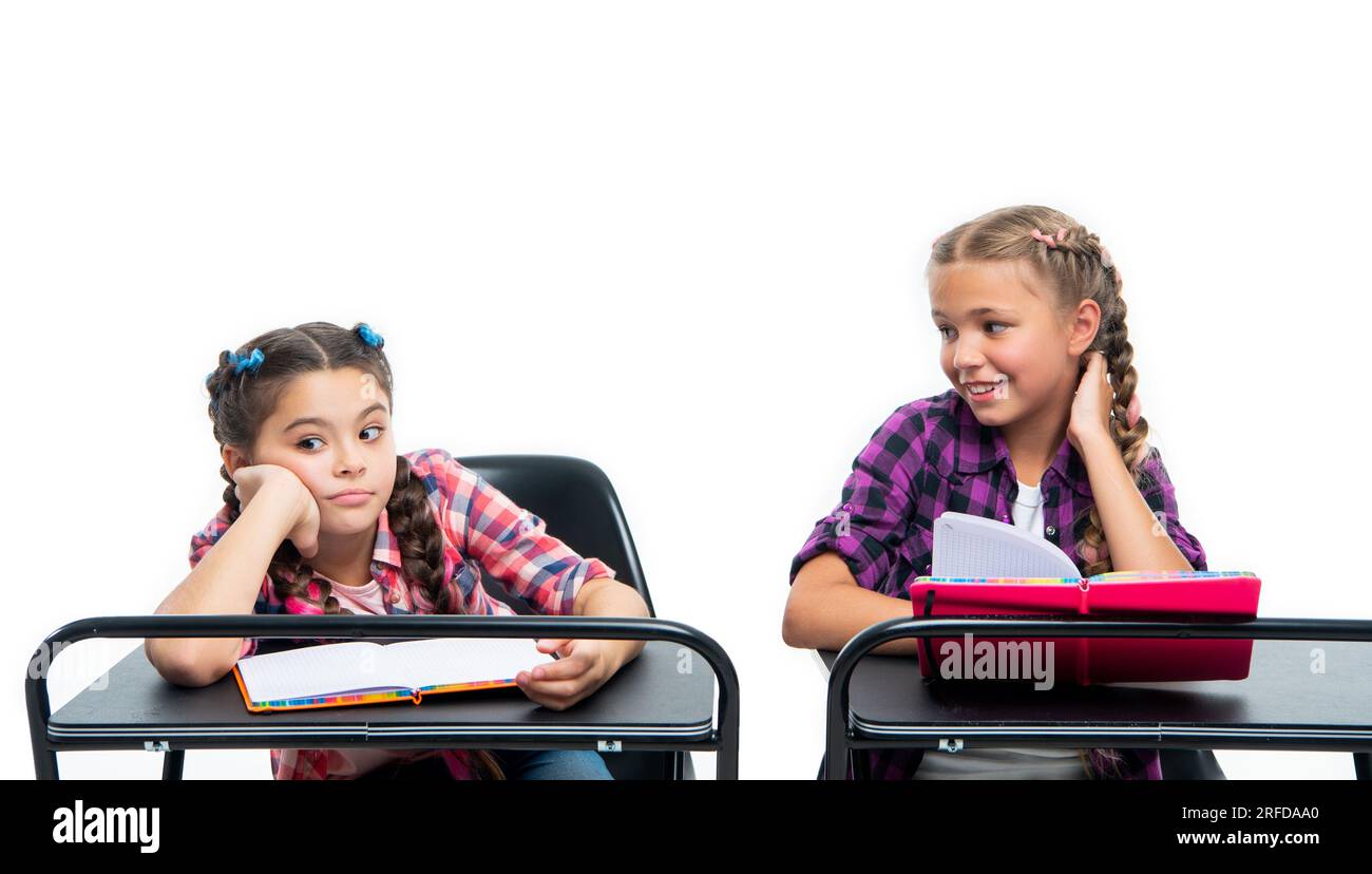 girls children holding book to study homework. back to school. school ...