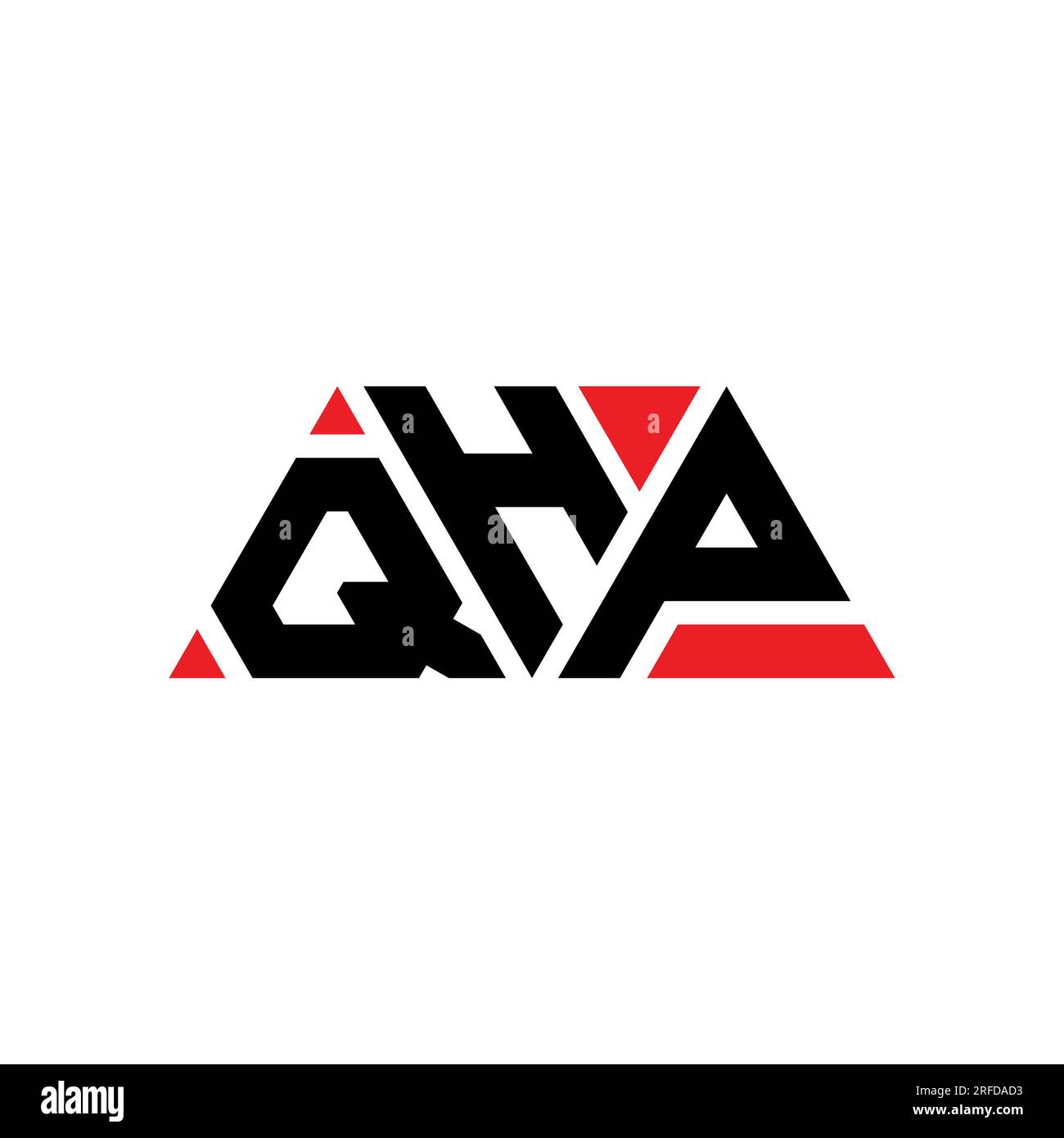 QHP triangle letter logo design with triangle shape. QHP triangle logo ...
