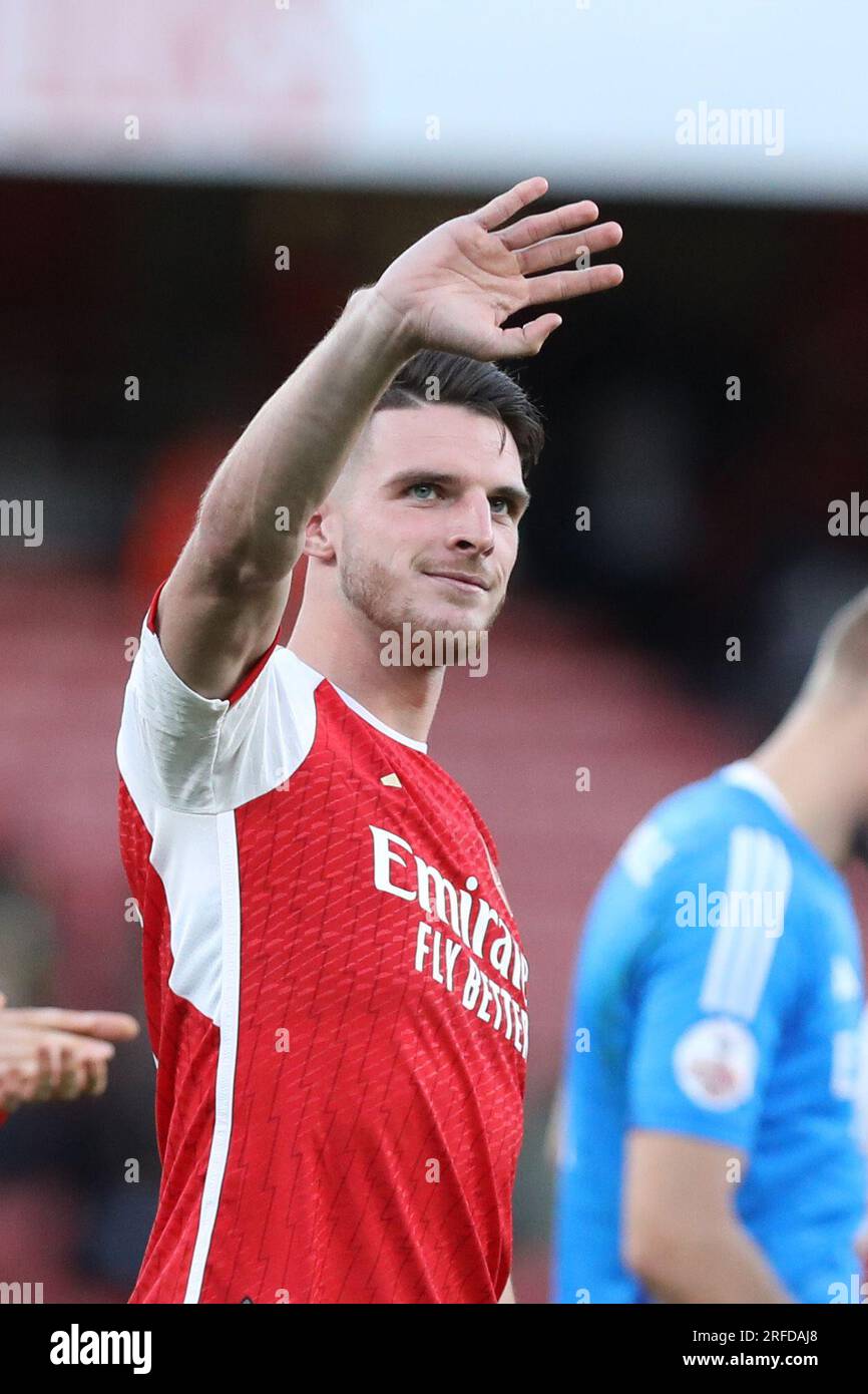 London, UK. 02nd Aug, 2023. Declan Rice of Arsenal after the Emirates ...