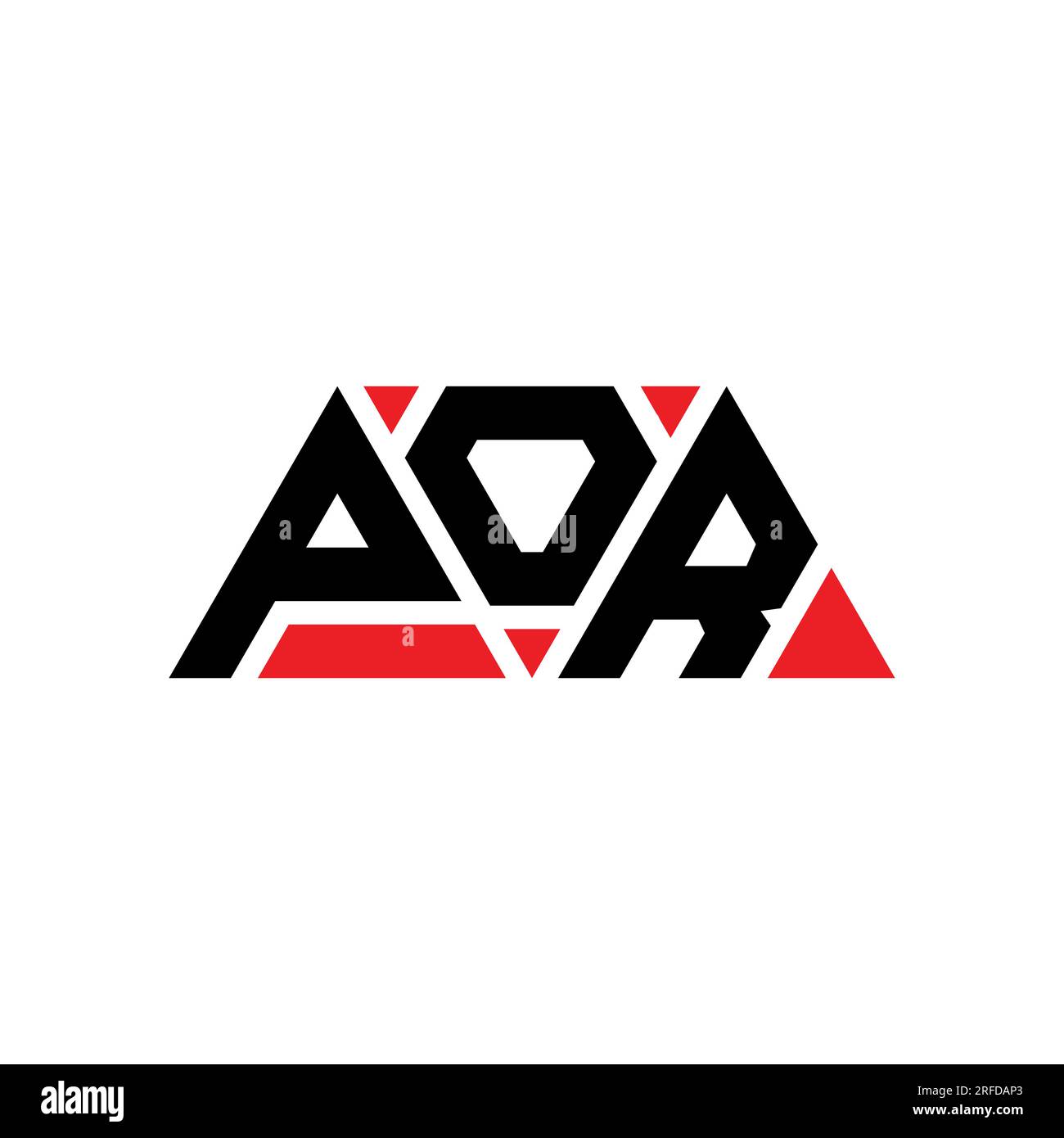 POR triangle letter logo design with triangle shape. POR triangle logo ...