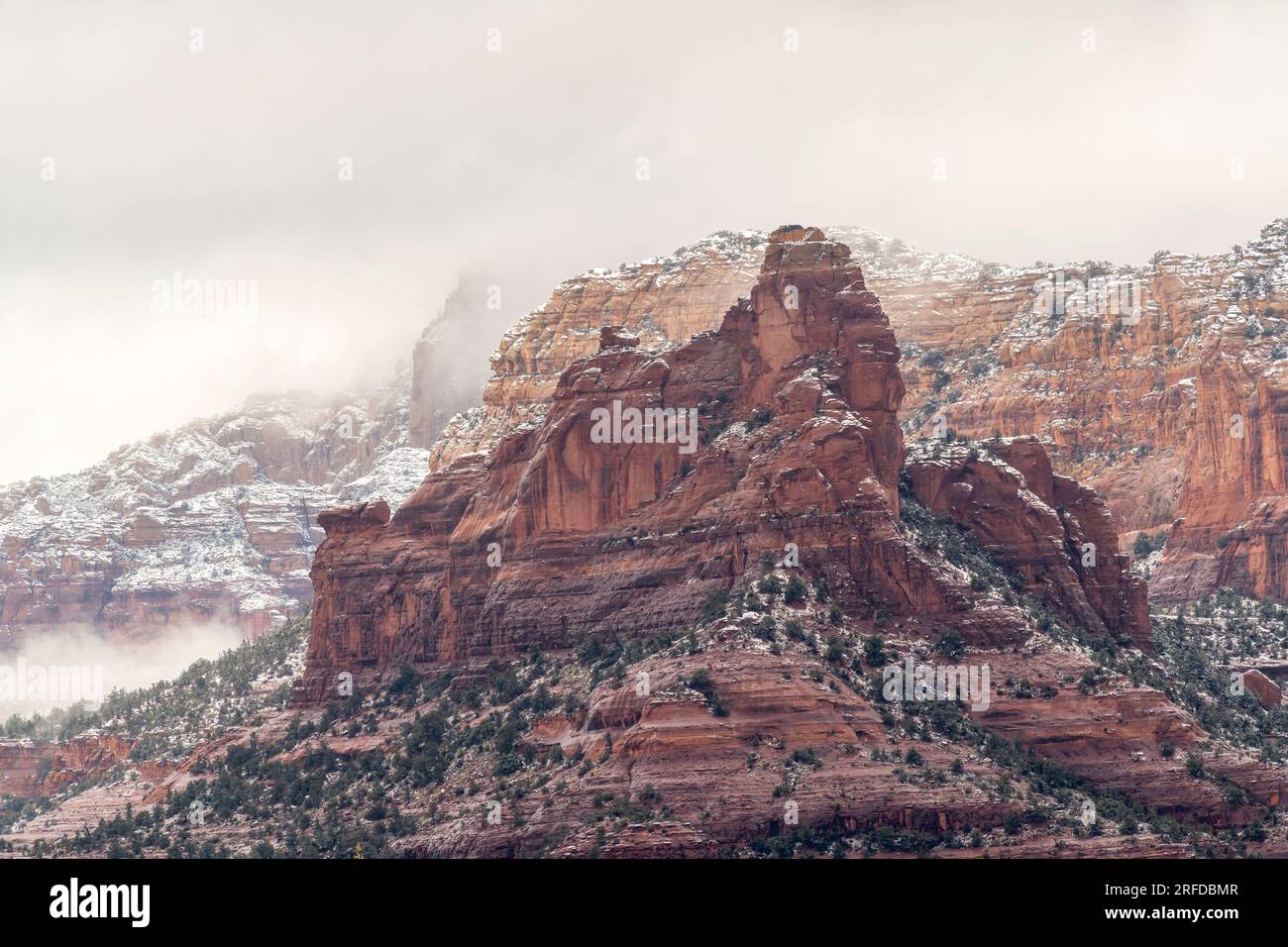 Snow storm over Red Rocks of Sedona, Arizona, USA, by Dominique Braud ...