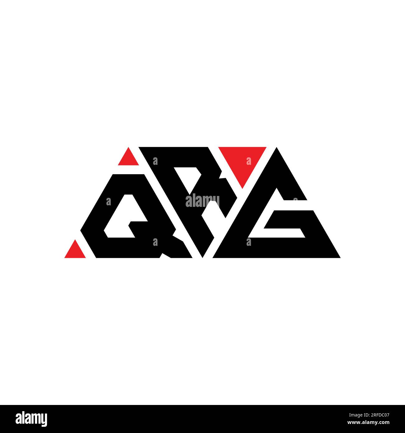 QRG triangle letter logo design with triangle shape. QRG triangle logo ...