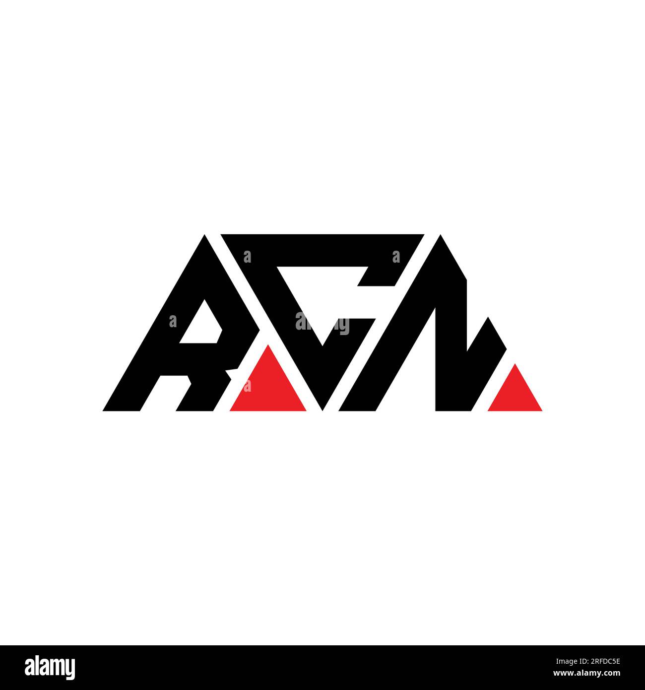 RCN triangle letter logo design with triangle shape. RCN triangle logo ...