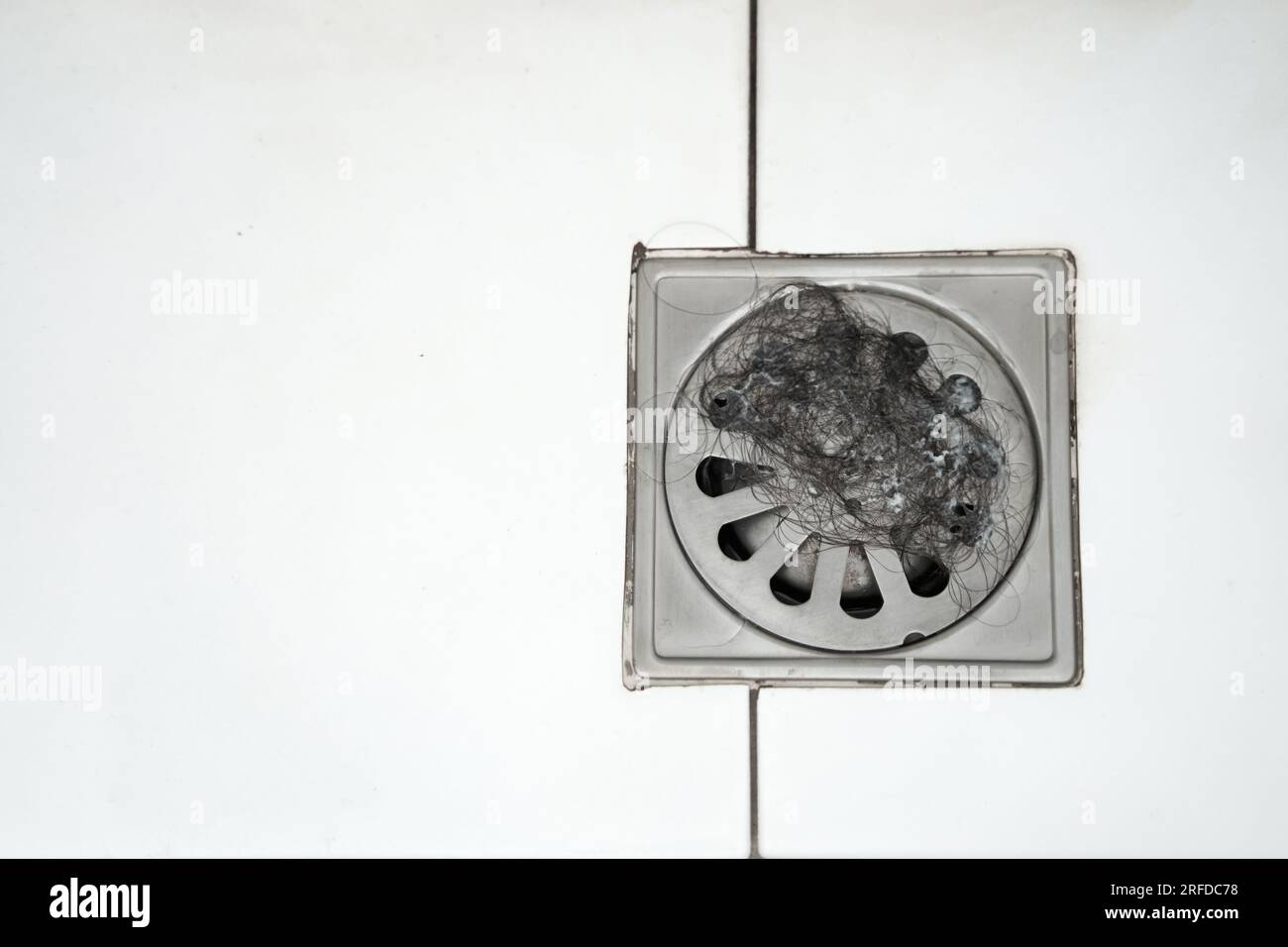 Close-up Pile of hair loss in bathroom after wash hair.hair fall ...