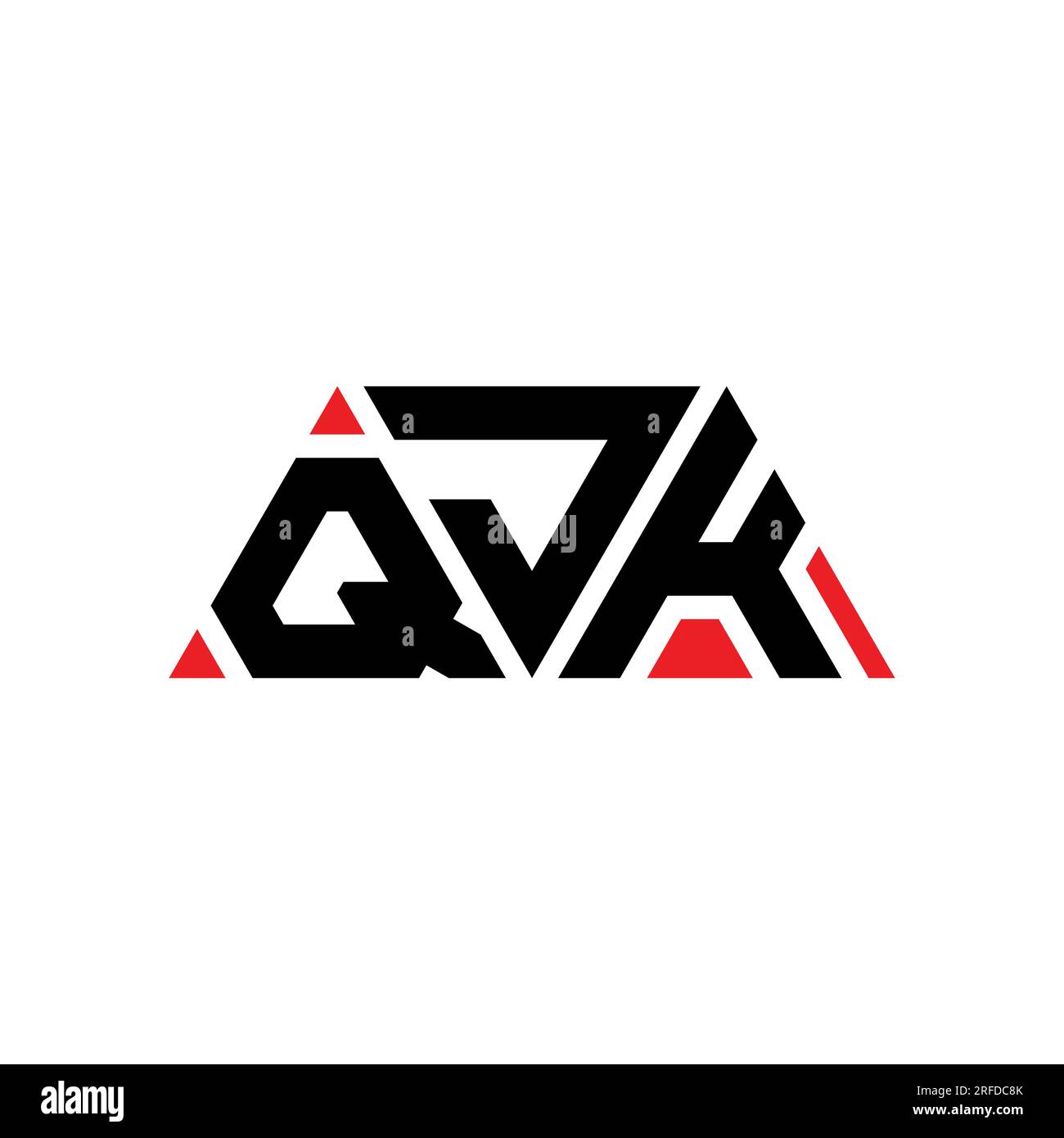 QJK triangle letter logo design with triangle shape. QJK triangle logo ...