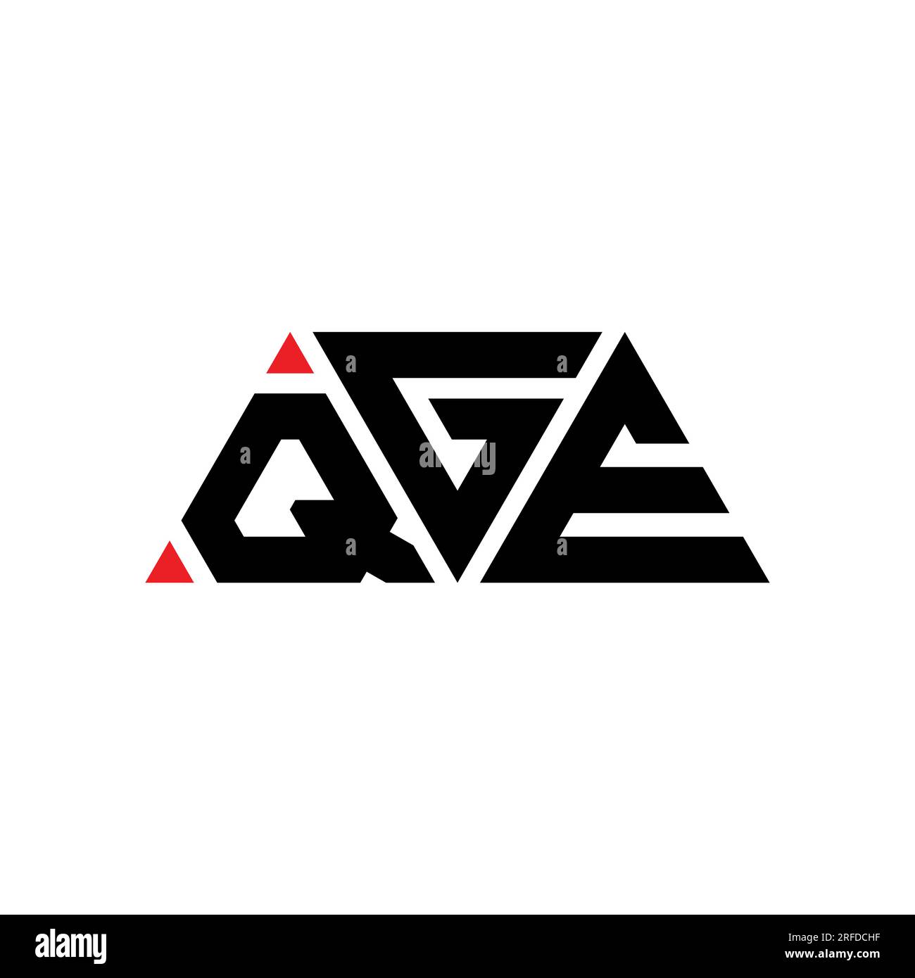 QGE triangle letter logo design with triangle shape. QGE triangle logo ...