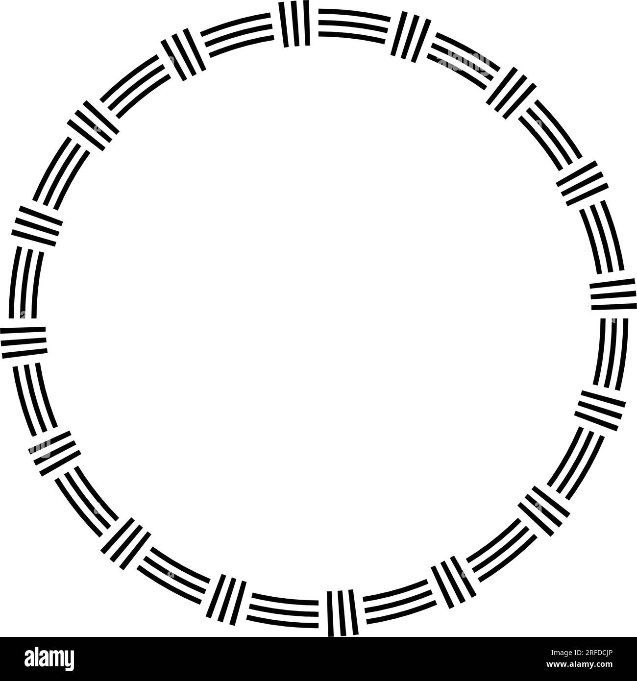 Circle frame border round design shape icon for decorative vintage ...