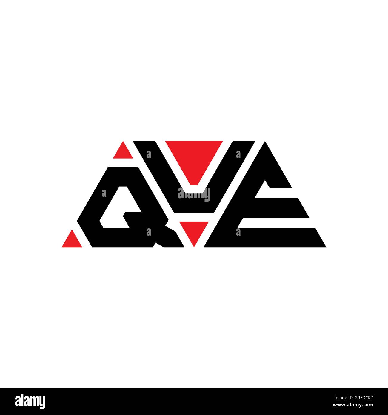 QUE triangle letter logo design with triangle shape. QUE triangle logo ...