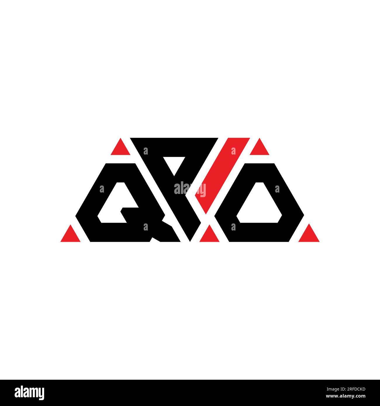QPO triangle letter logo design with triangle shape. QPO triangle logo ...