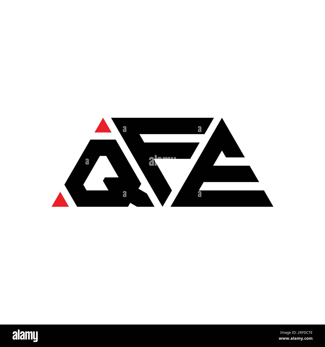 QFE triangle letter logo design with triangle shape. QFE triangle logo ...