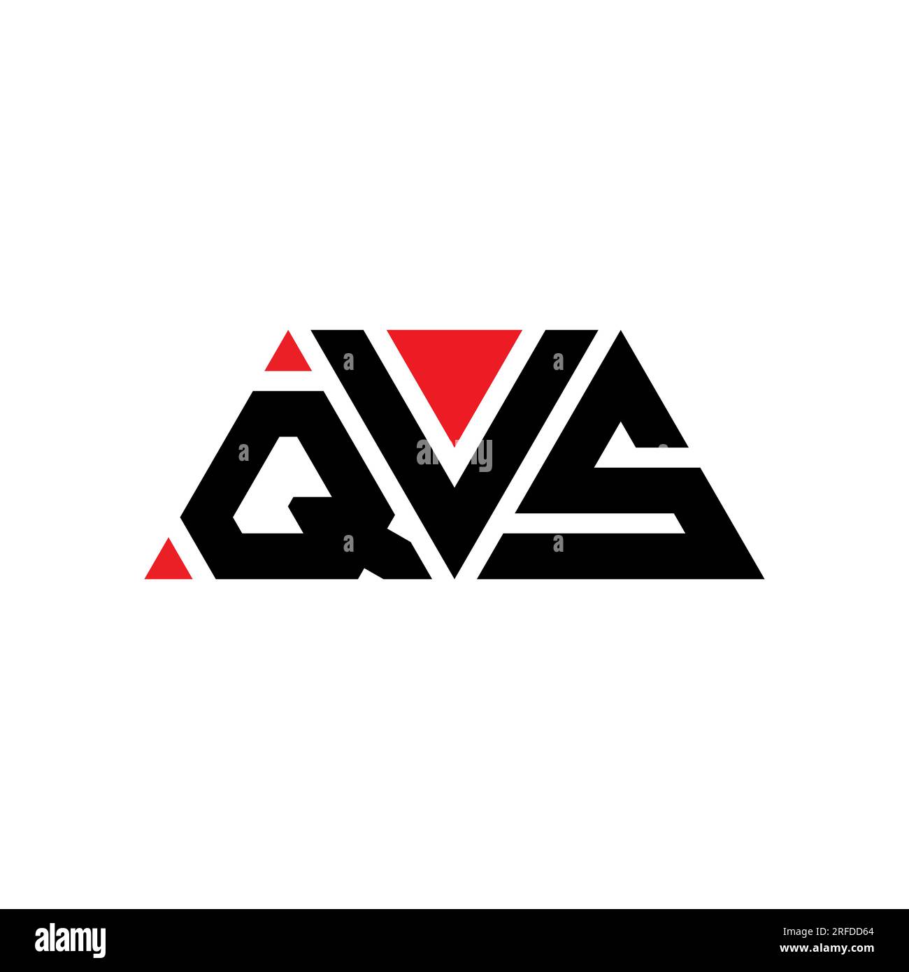 QVS triangle letter logo design with triangle shape. QVS triangle logo ...