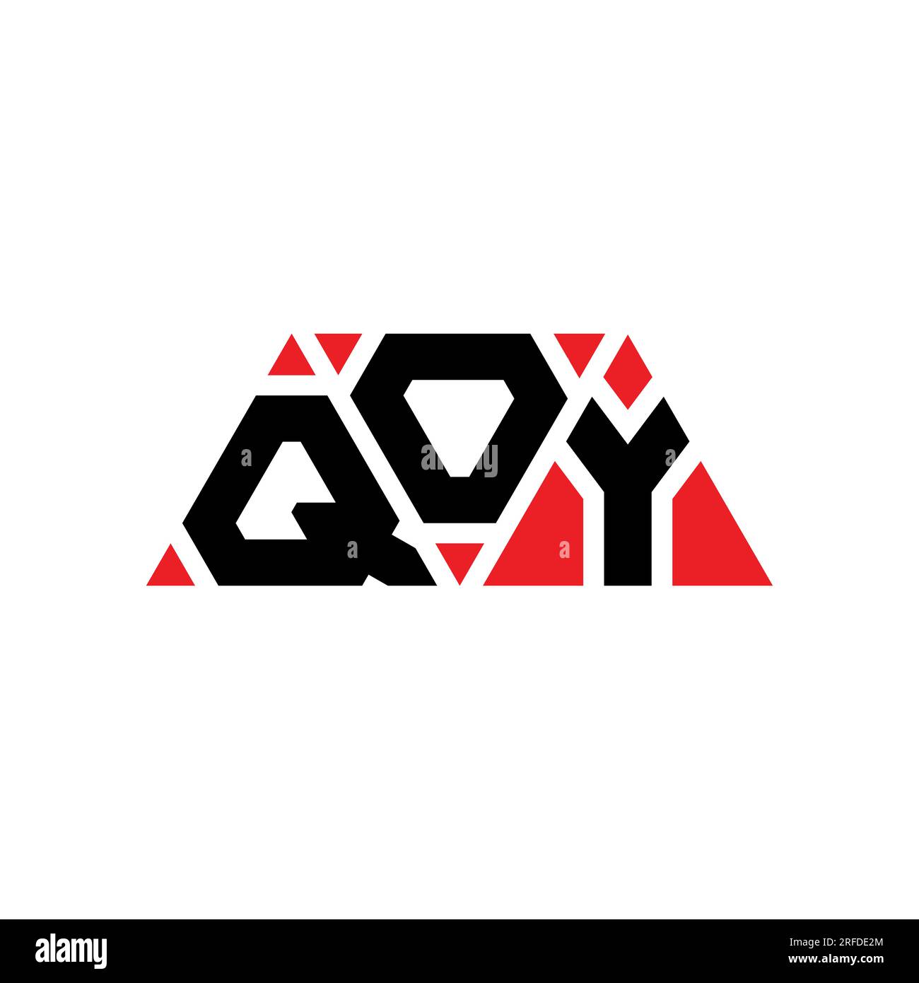 QOY triangle letter logo design with triangle shape. QOY triangle logo ...