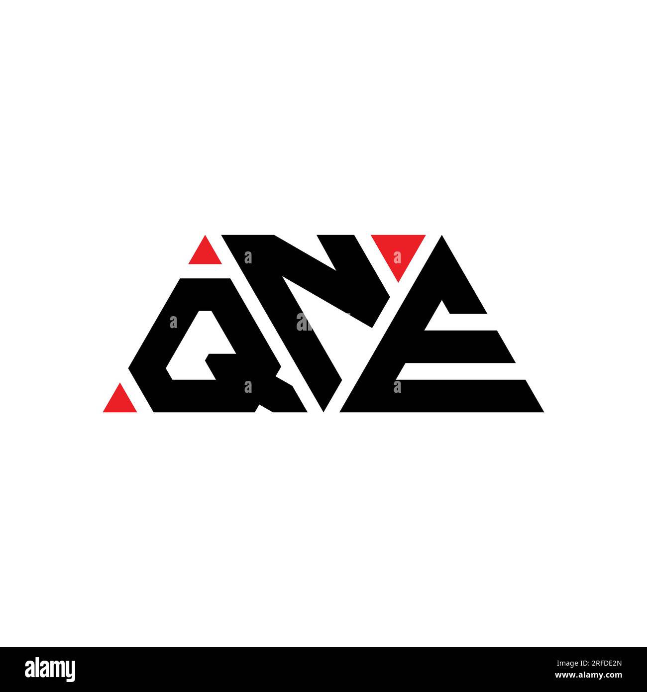 QNE triangle letter logo design with triangle shape. QNE triangle logo ...