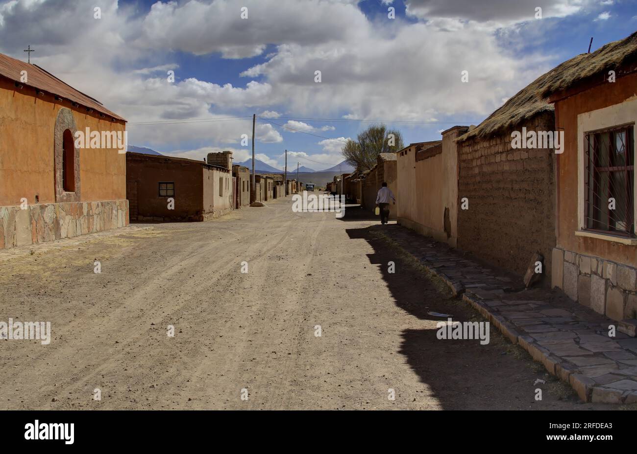 Small town, San Cristobal, Eduardo Alveroa, Uyuni Bolivia Stock Photo ...