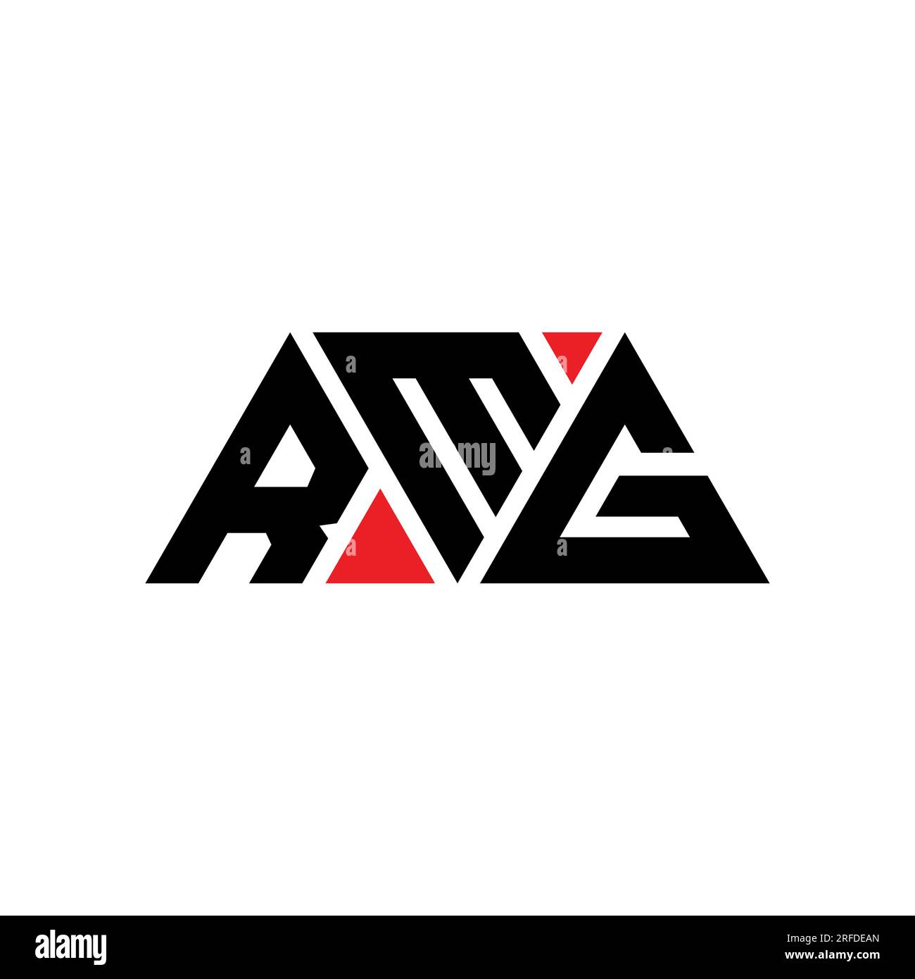 RMG triangle letter logo design with triangle shape. RMG triangle logo ...
