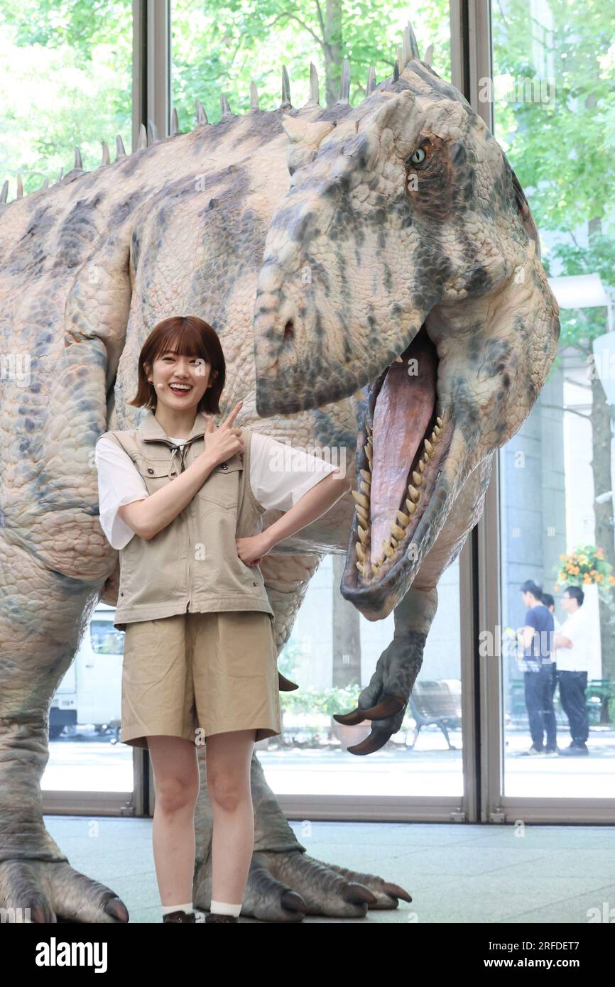 Tokyo, Japan. 2nd Aug, 2023. Japanese actress Hina Higuchi attends a promotional event of a ...