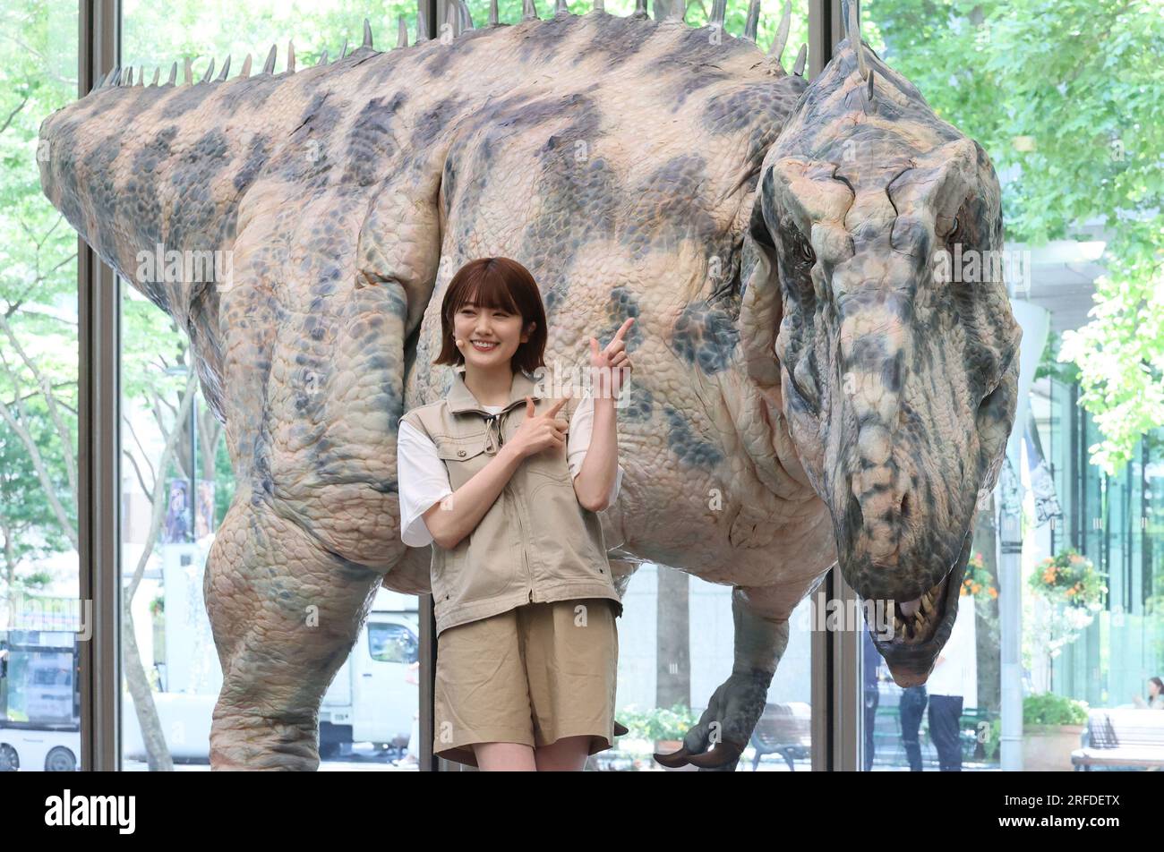 Tokyo, Japan. 2nd Aug, 2023. Japanese actress Hina Higuchi attends a promotional event of a ...