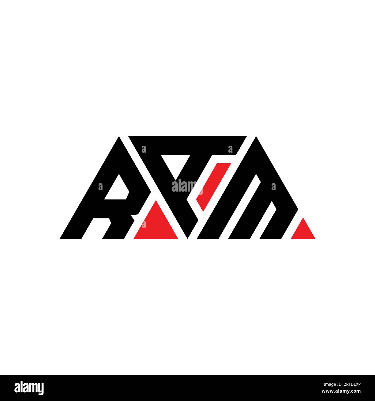 RAM triangle letter logo design with triangle shape. RAM triangle logo ...
