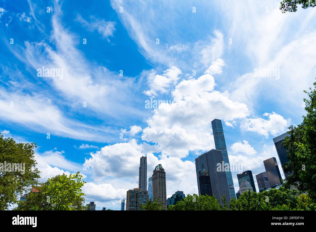 city nature landscape with skyscraper. nyc and manhattan. scenic ...
