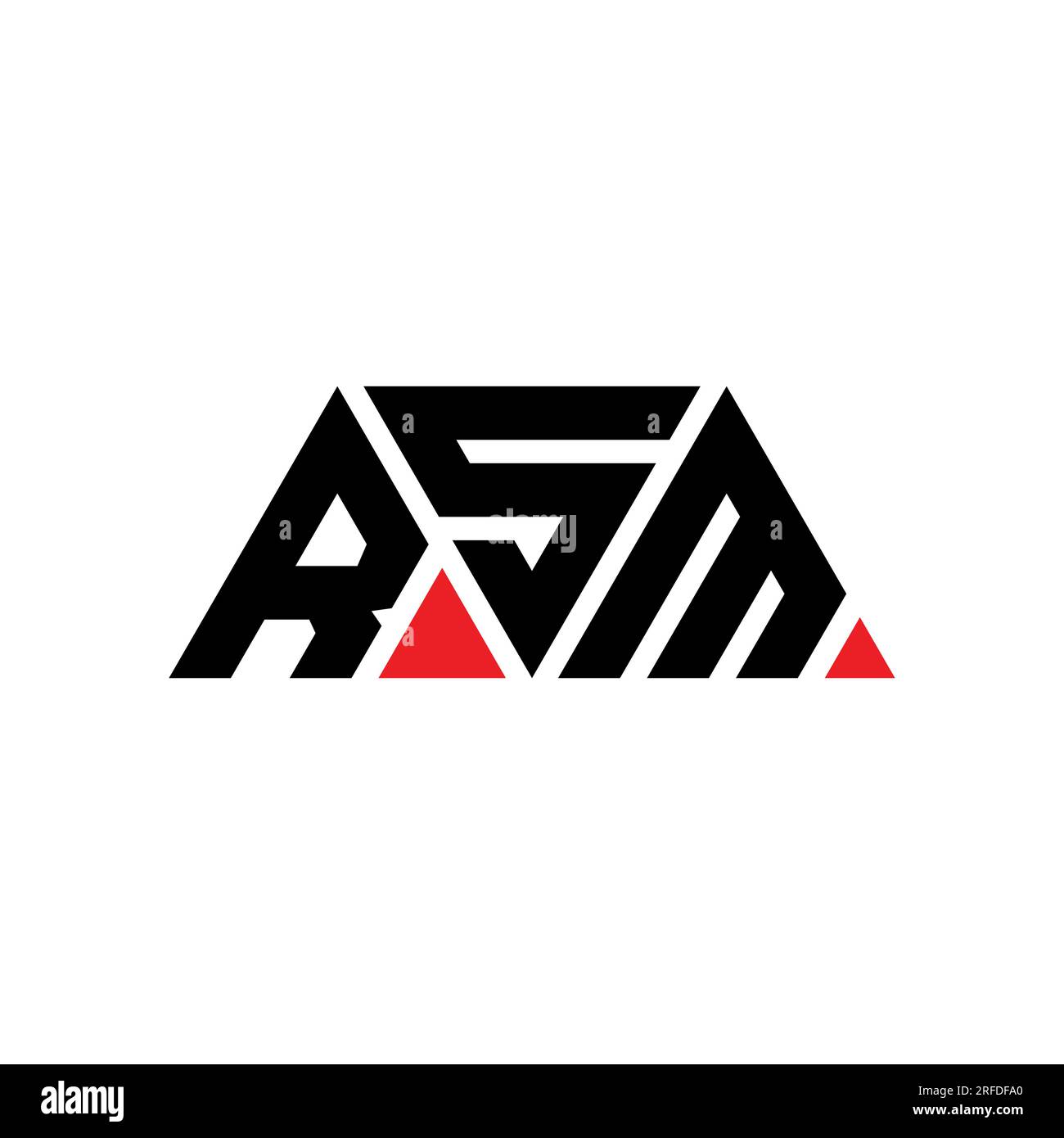RSM triangle letter logo design with triangle shape. RSM triangle logo ...