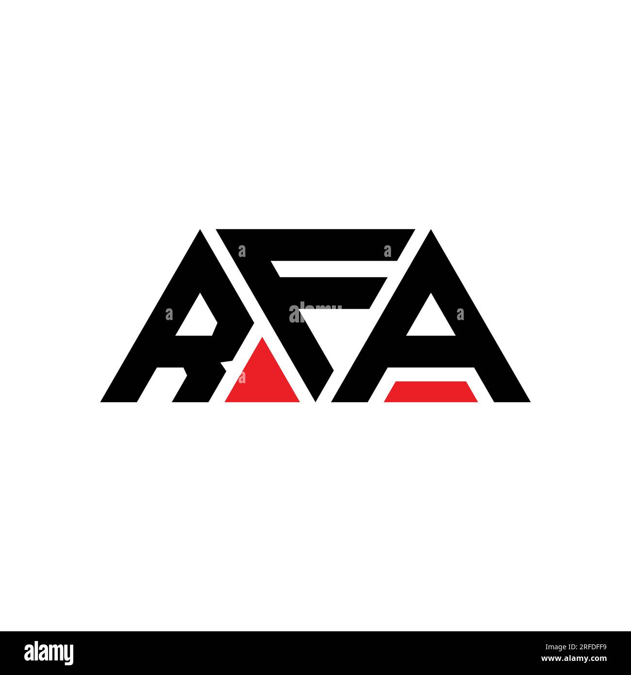 RFA triangle letter logo design with triangle shape. RFA triangle logo ...