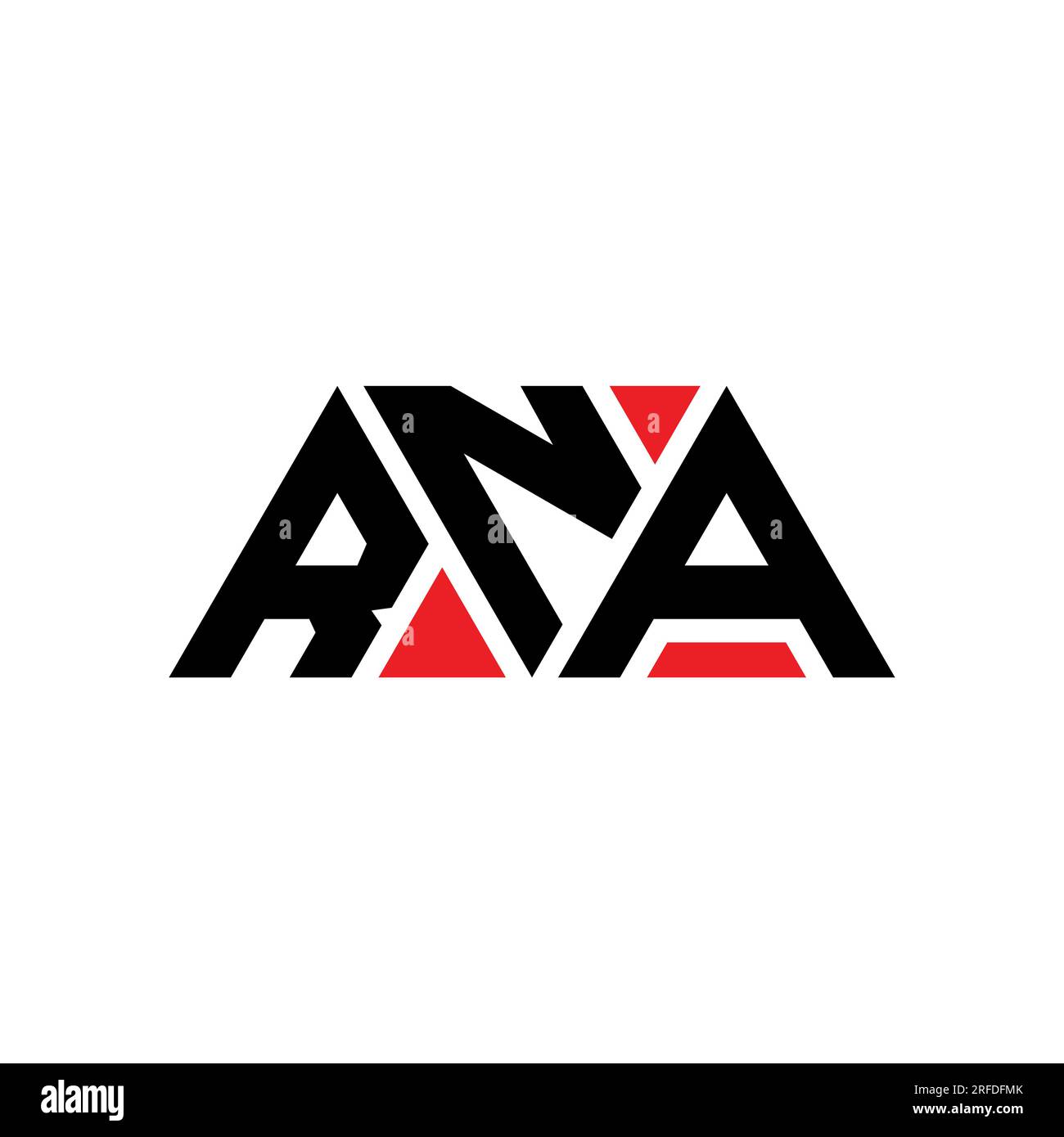 RNA triangle letter logo design with triangle shape. RNA triangle logo ...