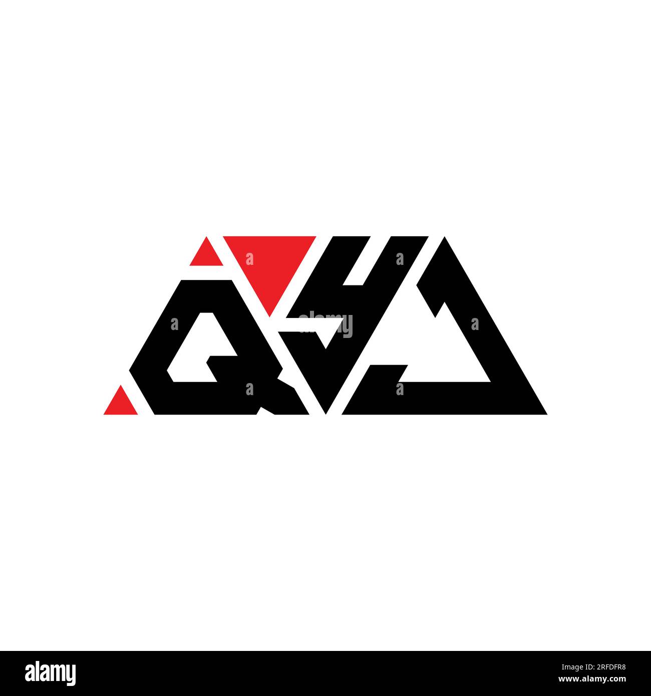 QYJ triangle letter logo design with triangle shape. QYJ triangle logo ...