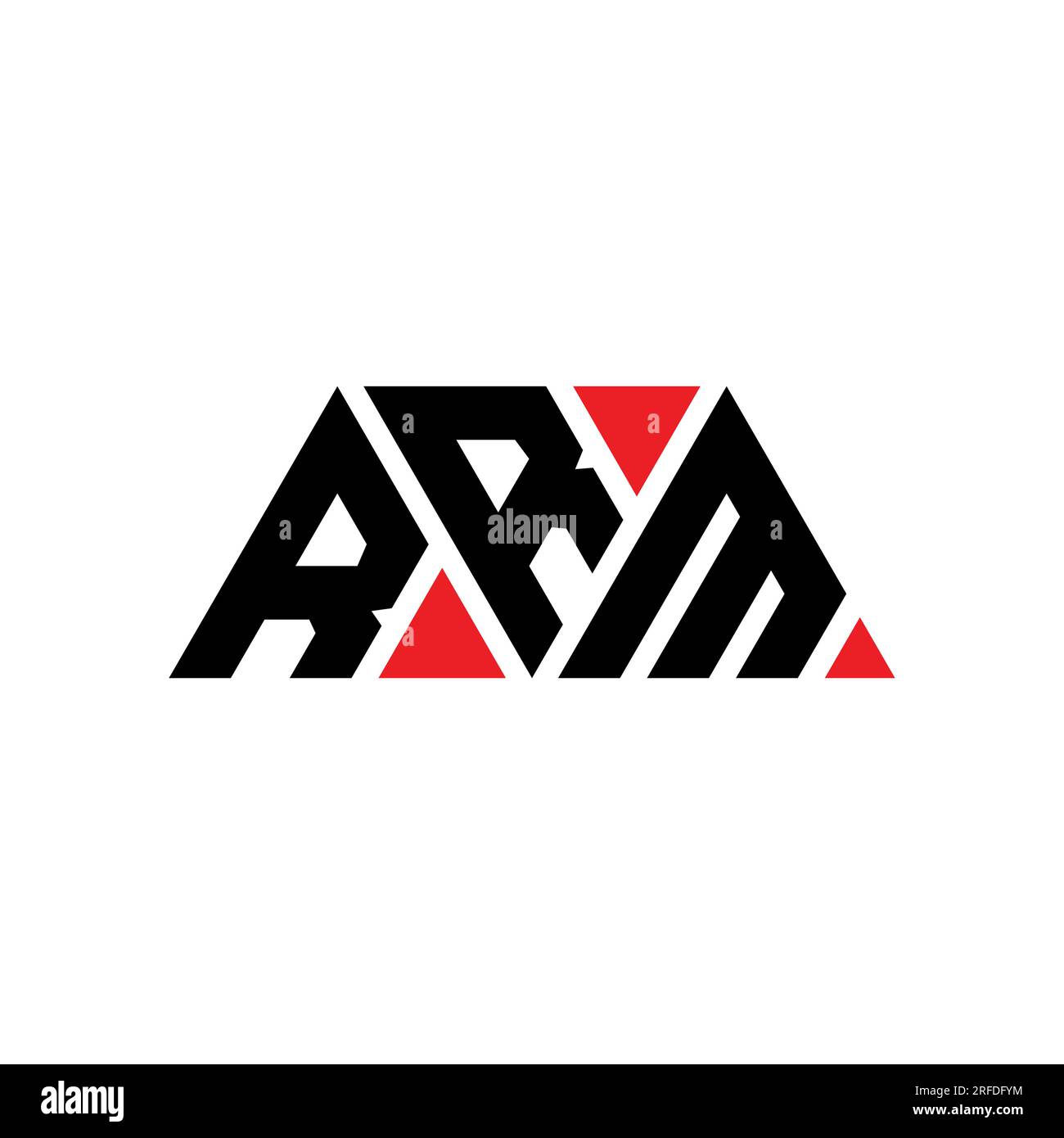 RRM triangle letter logo design with triangle shape. RRM triangle logo ...