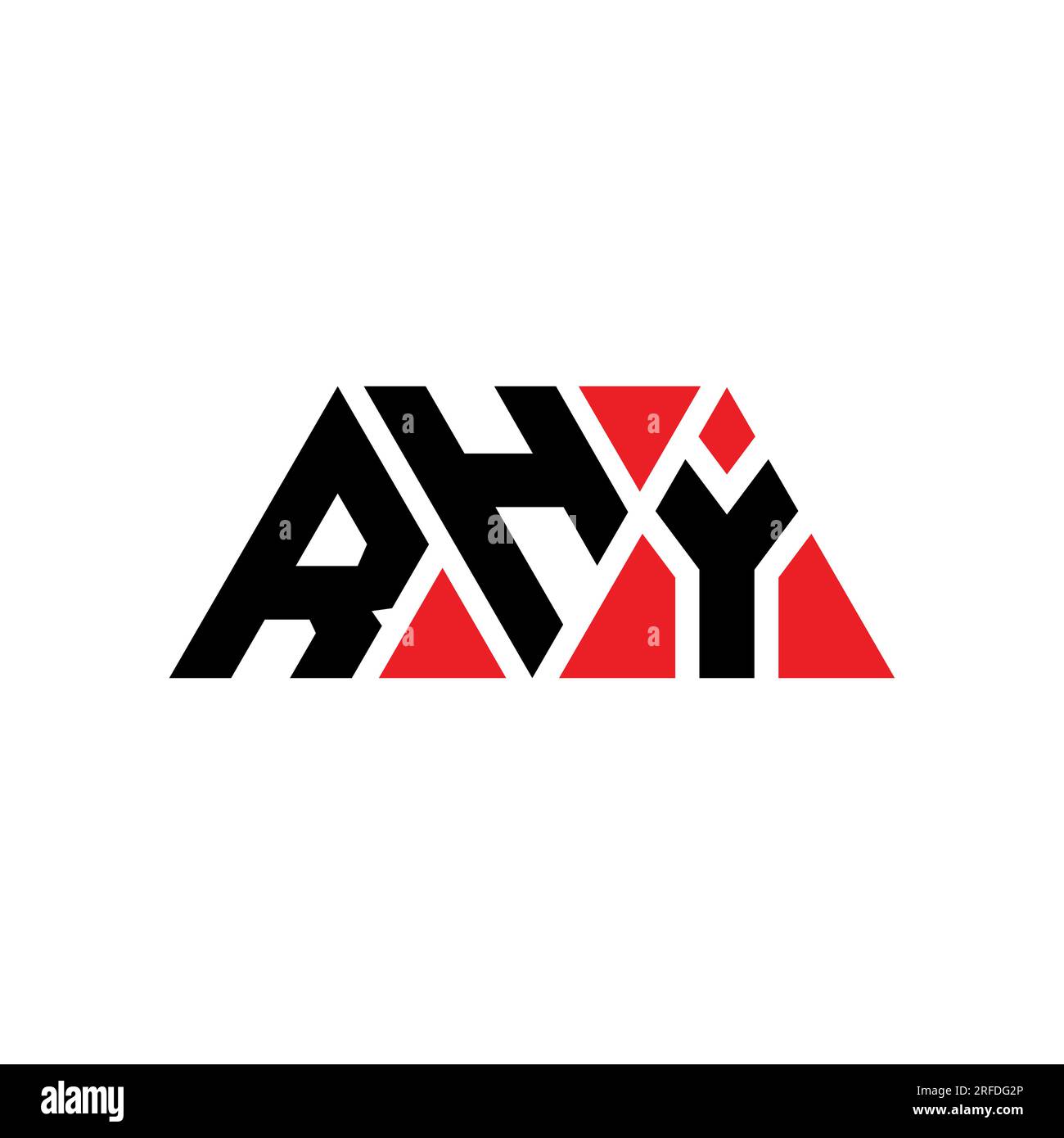 RHY triangle letter logo design with triangle shape. RHY triangle logo ...