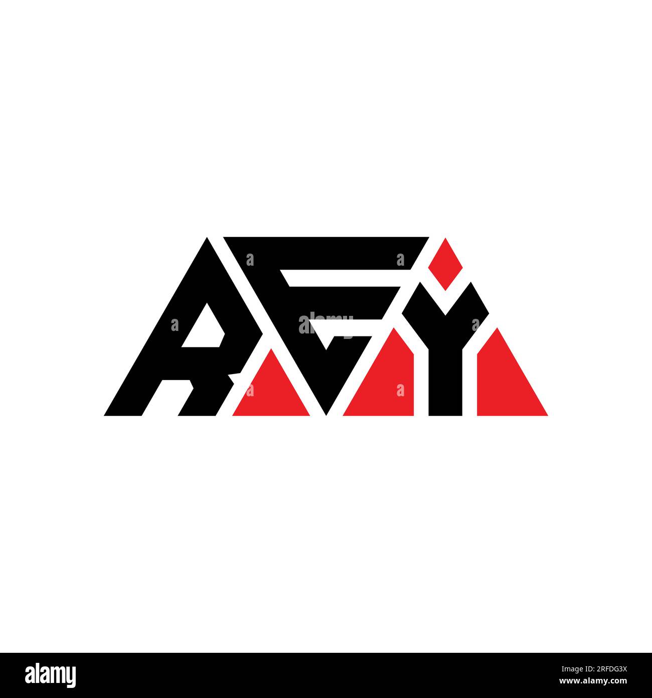 REY triangle letter logo design with triangle shape. REY triangle logo ...