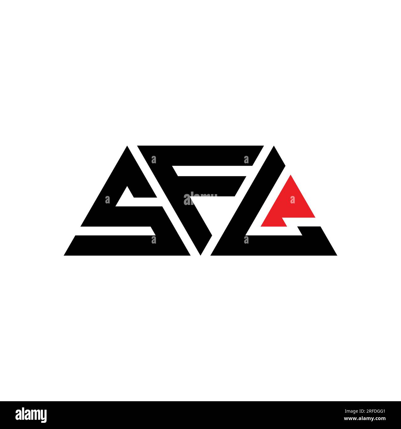 SFL triangle letter logo design with triangle shape. SFL triangle logo ...