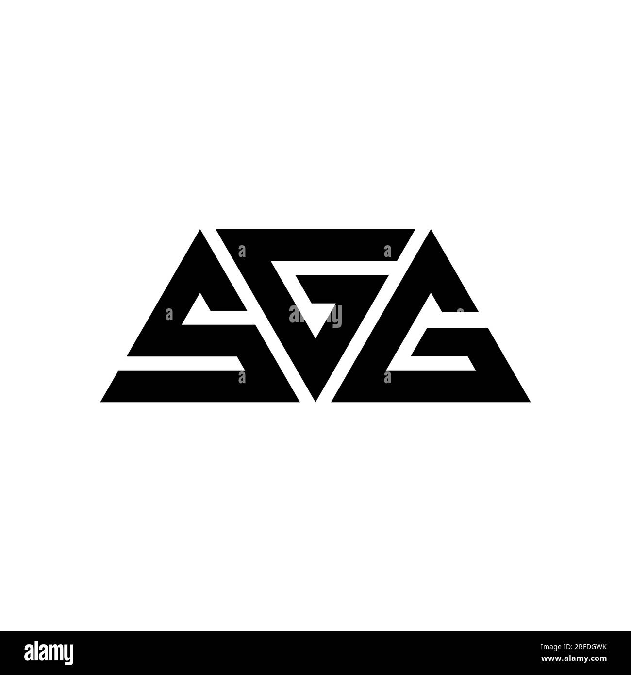 SGG triangle letter logo design with triangle shape. SGG triangle logo ...