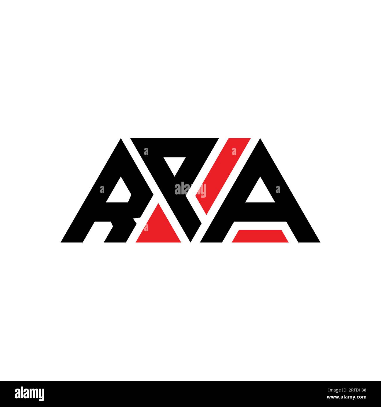 RPA triangle letter logo design with triangle shape. RPA triangle logo ...