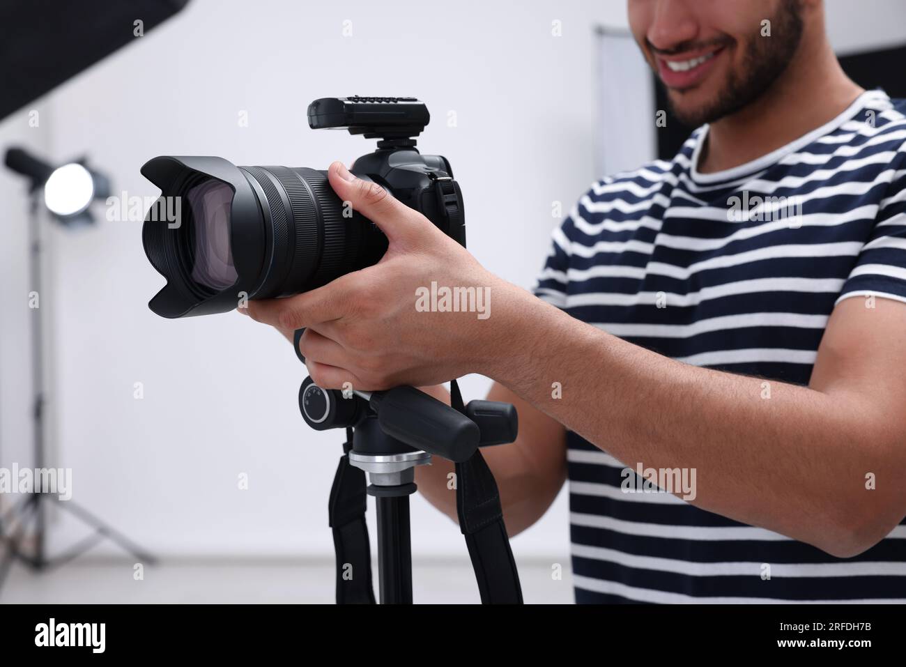 Professional camera shooting biracial hi-res stock photography and ...