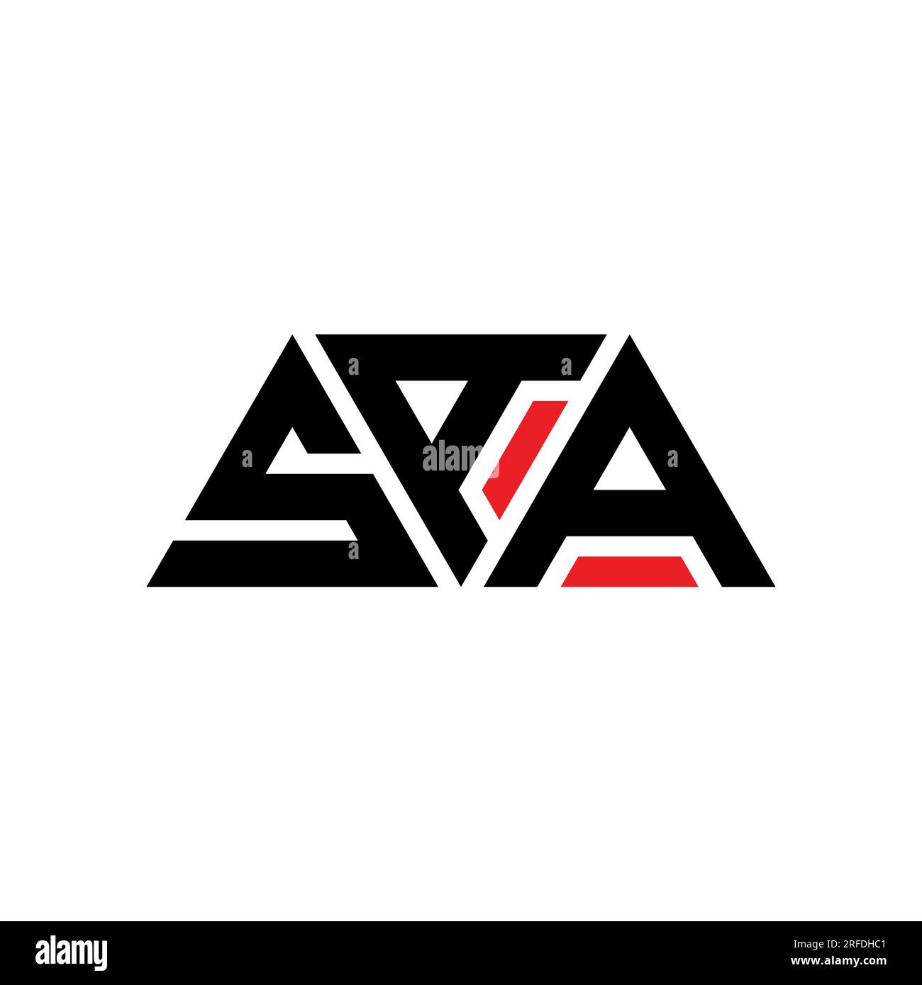 SAA triangle letter logo design with triangle shape. SAA triangle logo ...