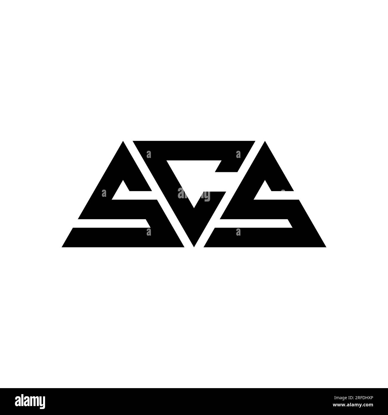 SCS triangle letter logo design with triangle shape. SCS triangle logo ...