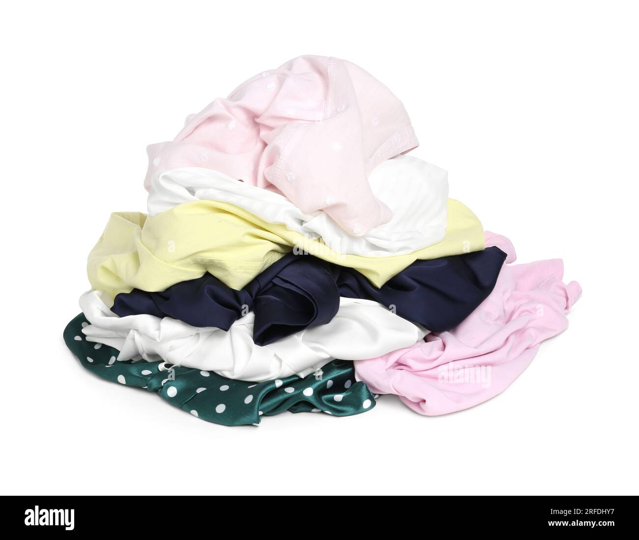 Woman clothes pile wardrobe Cut Out Stock Images & Pictures - Alamy