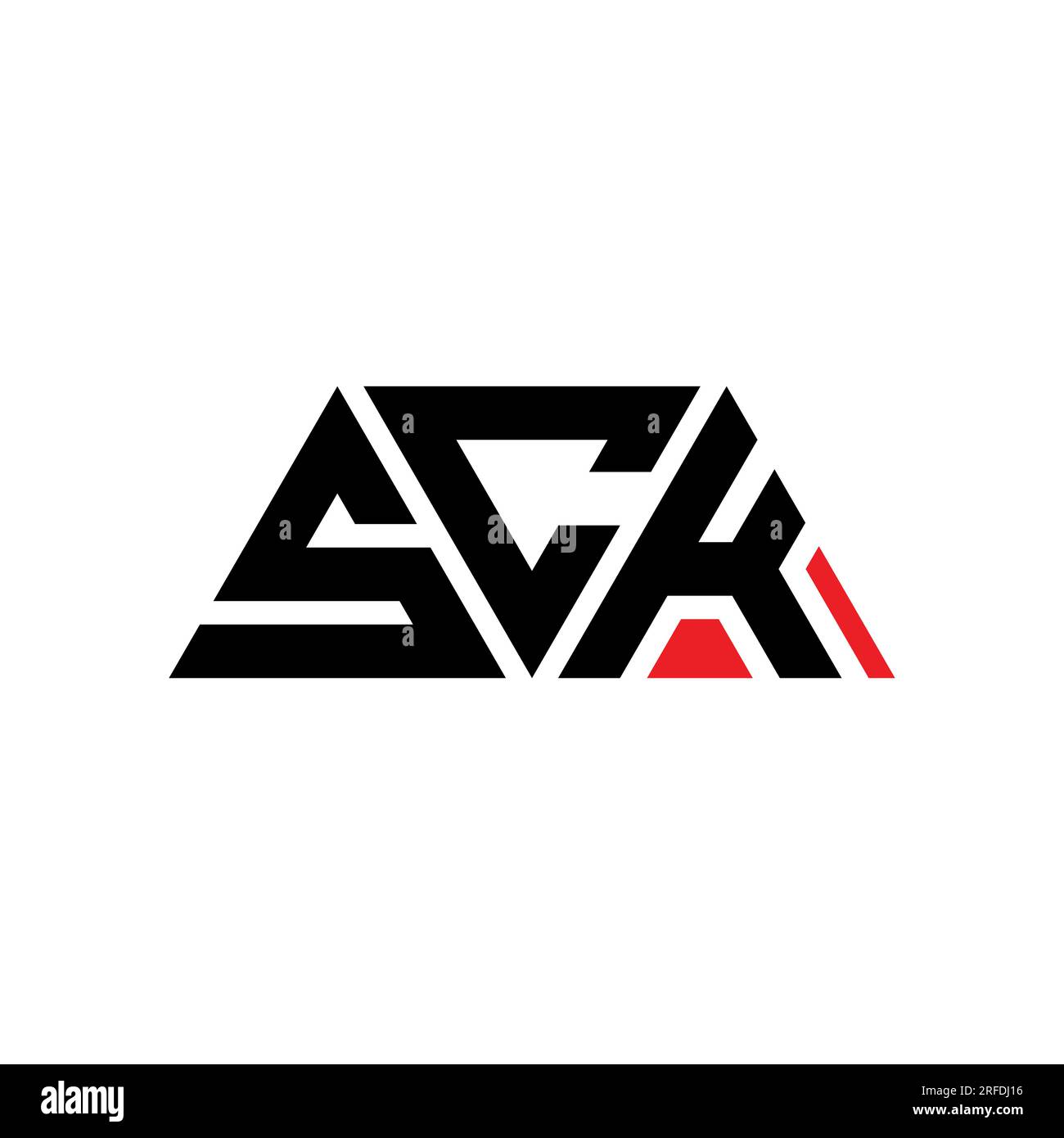 SCK triangle letter logo design with triangle shape. SCK triangle logo ...