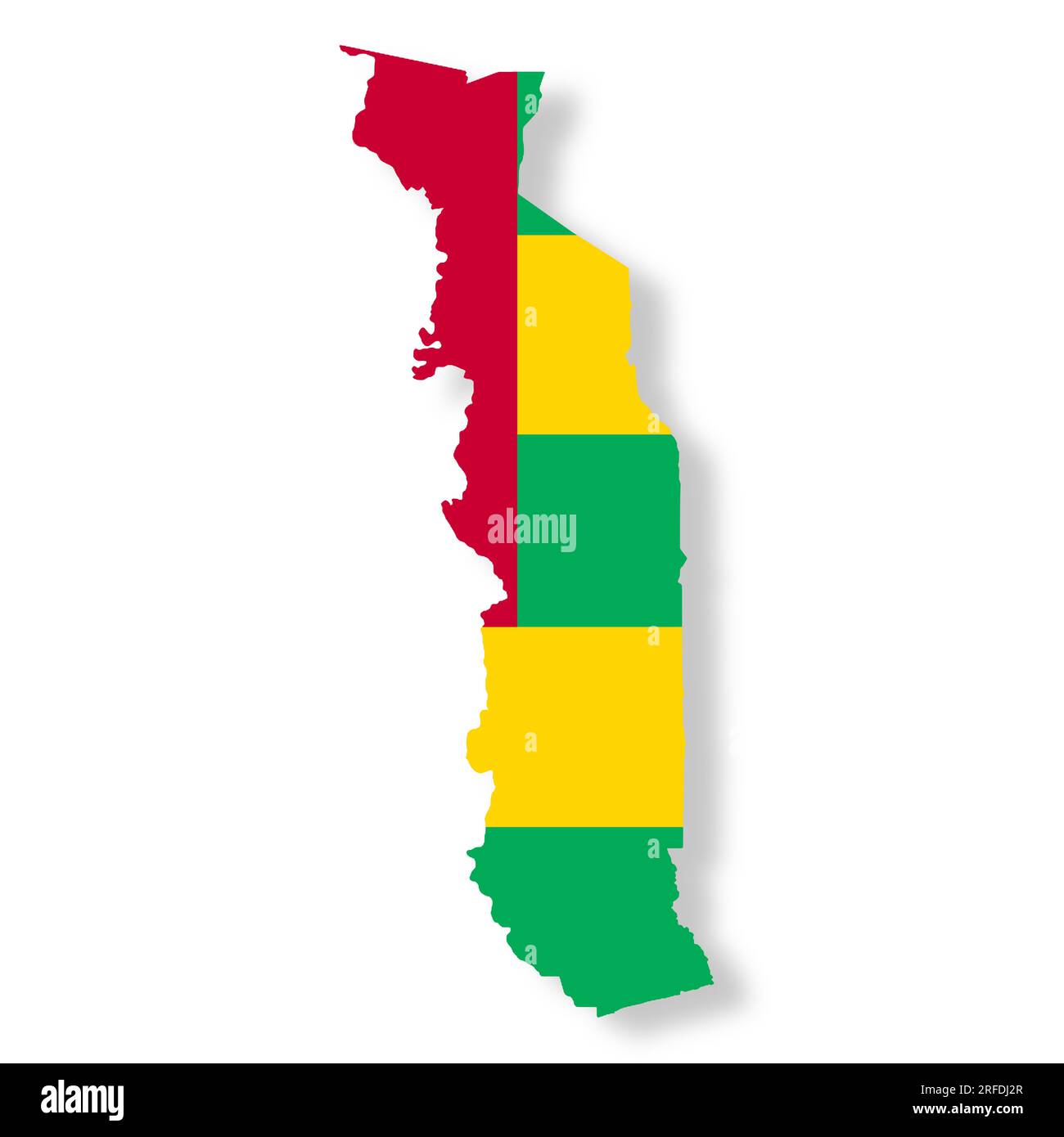Togo flag map with clipping path 3d illustration Stock Photo - Alamy