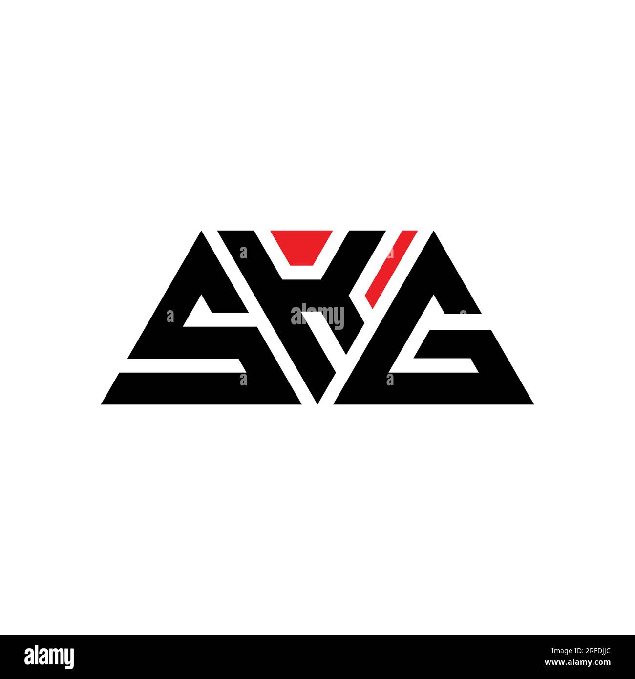 SKG triangle letter logo design with triangle shape. SKG triangle logo ...