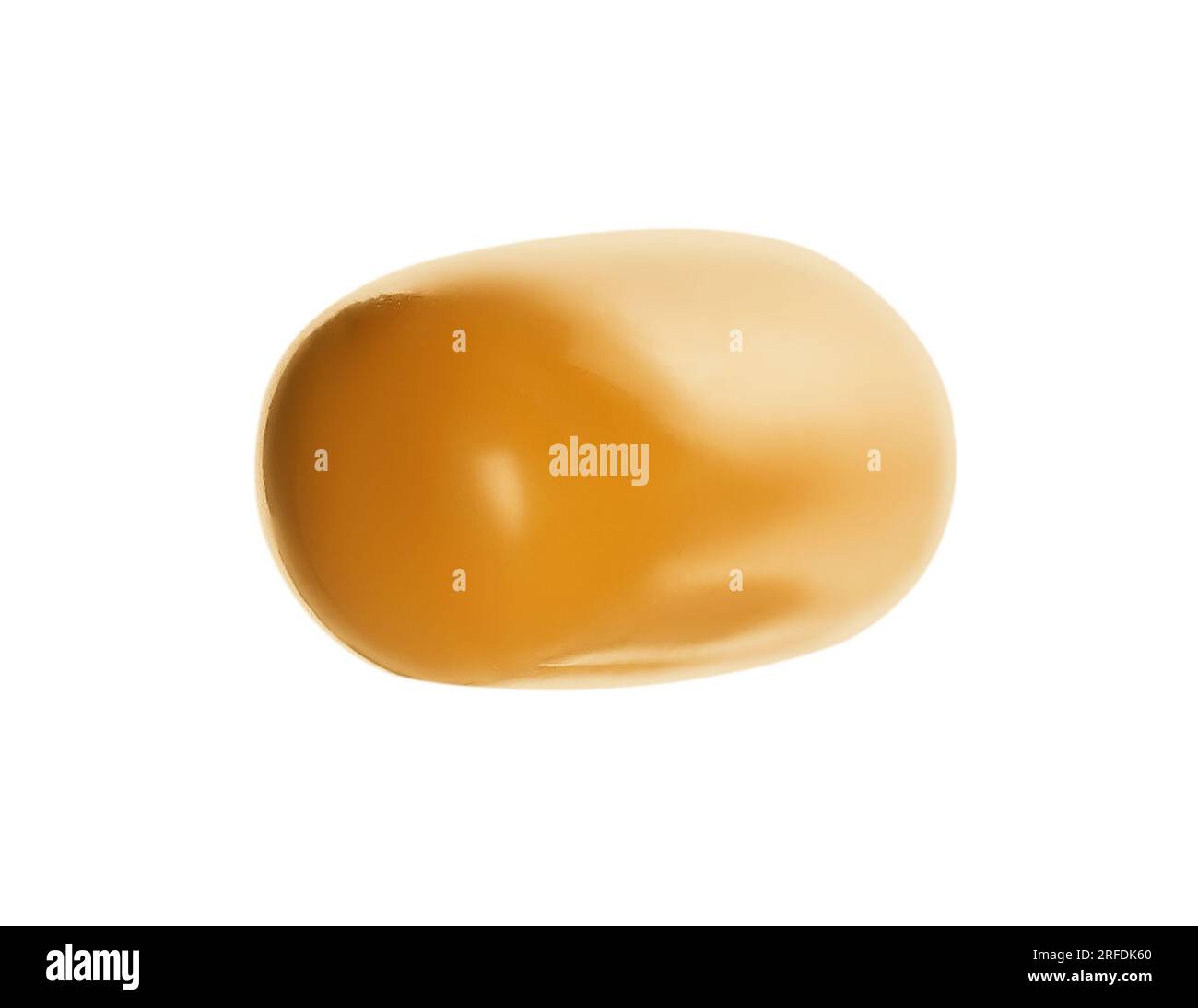 One light brown pill on white background. Medicinal treatment Stock ...