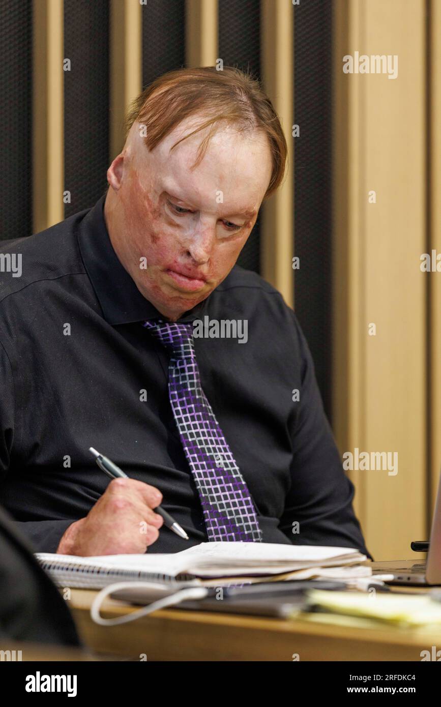 Portland, USA. 02nd Aug, 2023. John Hacker, one of the two remaining ...