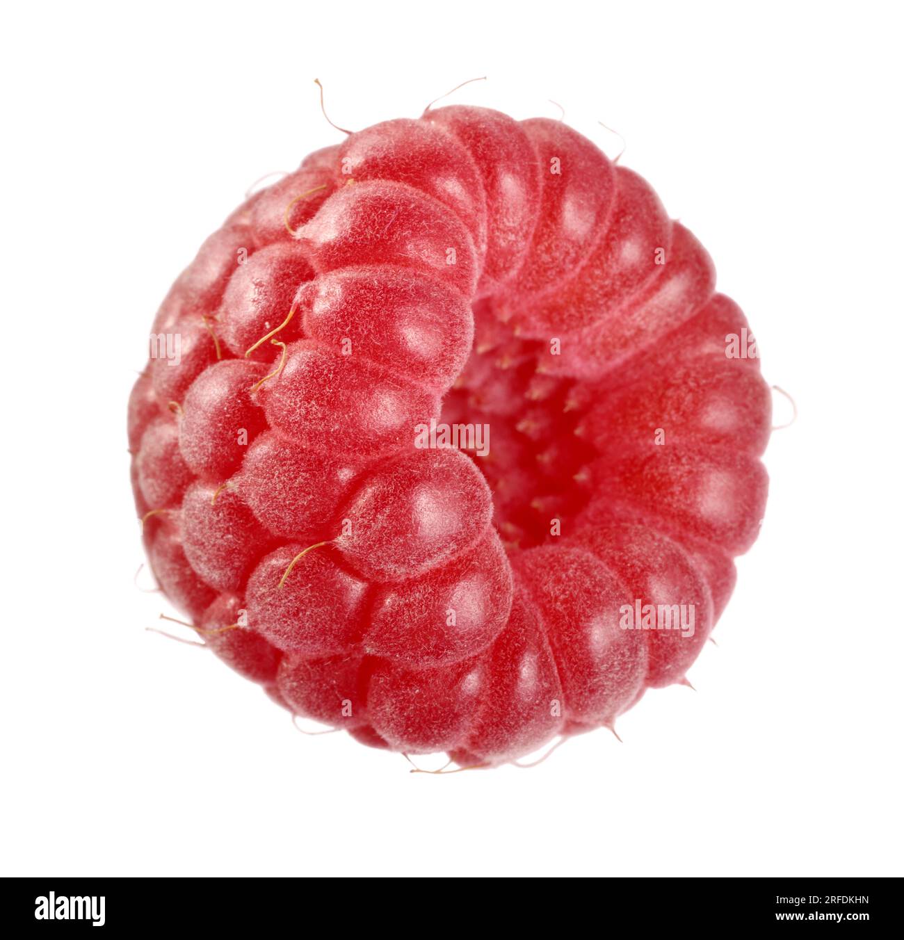 One tasty ripe raspberry isolated on white Stock Photo - Alamy
