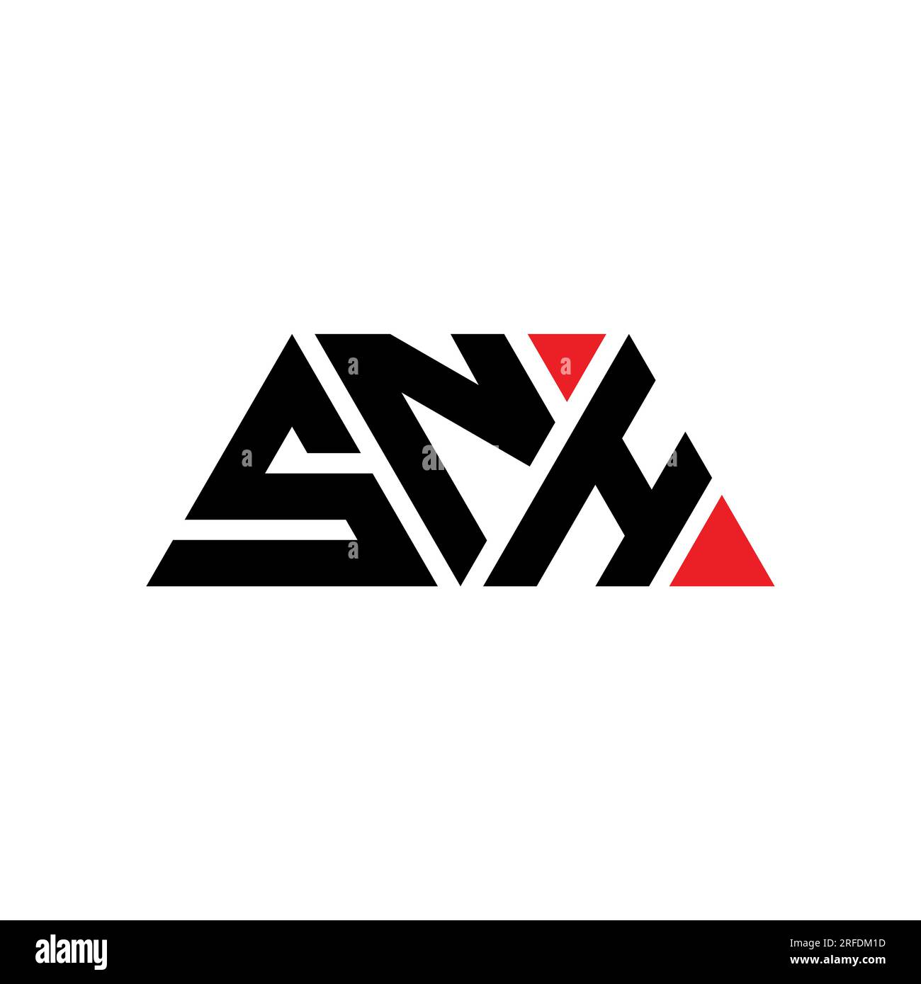 SNH triangle letter logo design with triangle shape. SNH triangle logo ...