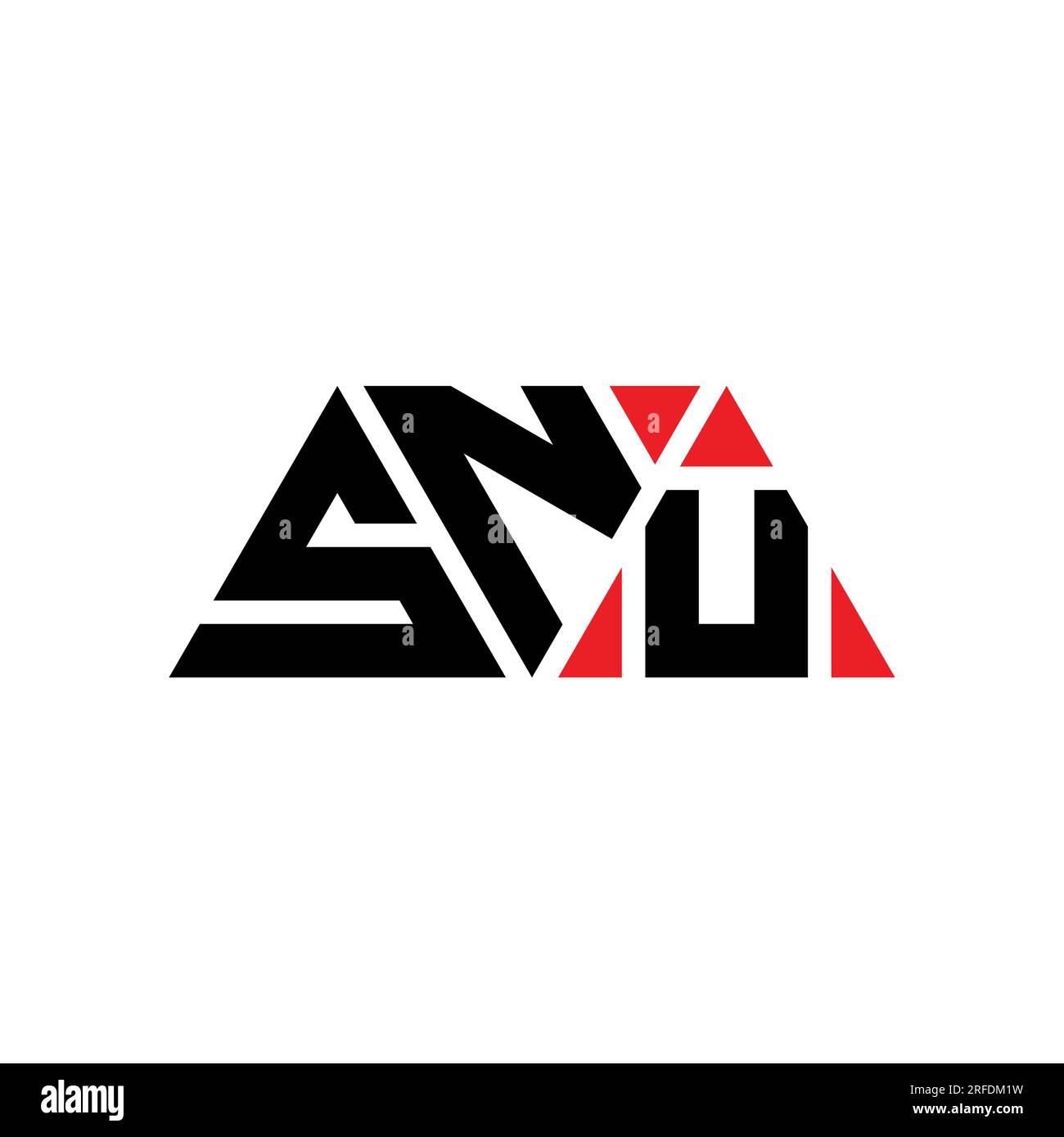 SNU triangle letter logo design with triangle shape. SNU triangle logo ...