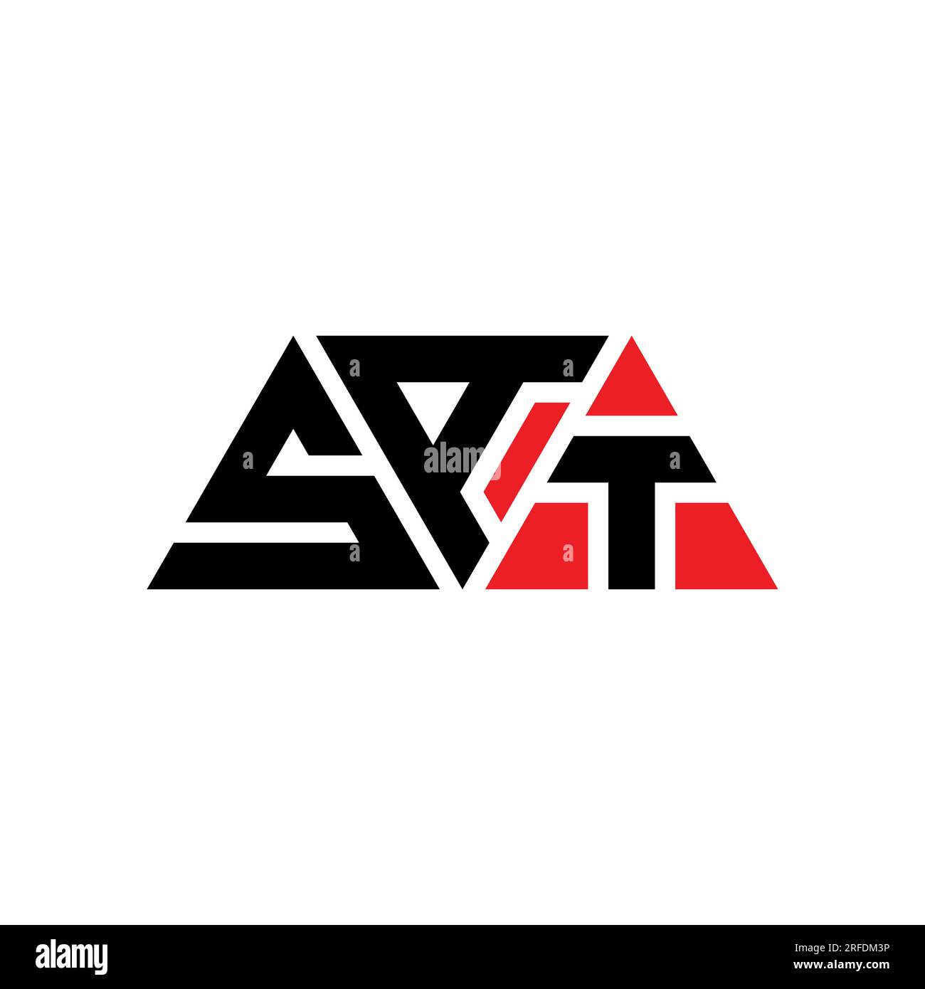 SAT triangle letter logo design with triangle shape. SAT triangle logo ...