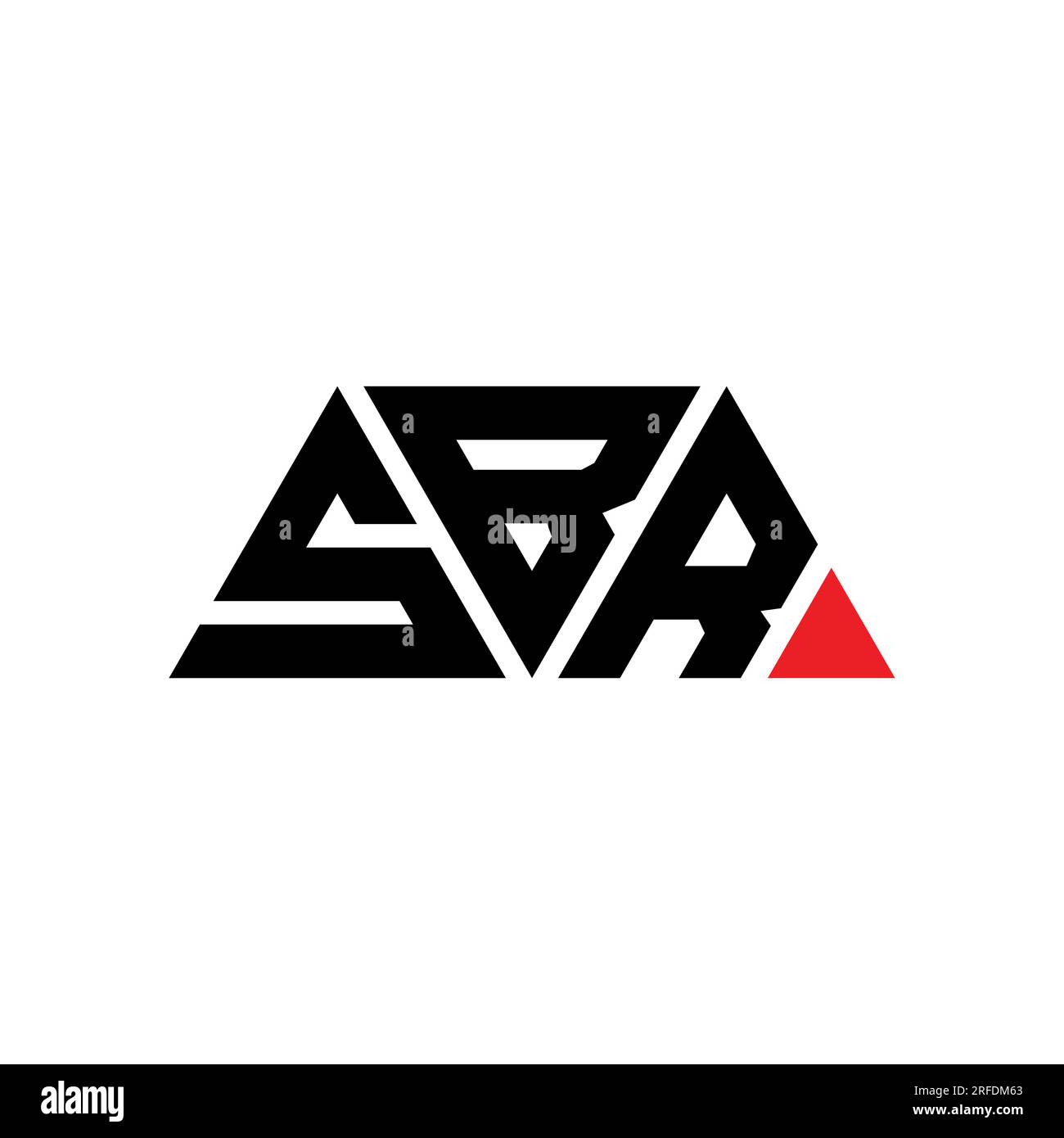 SBR triangle letter logo design with triangle shape. SBR triangle logo ...
